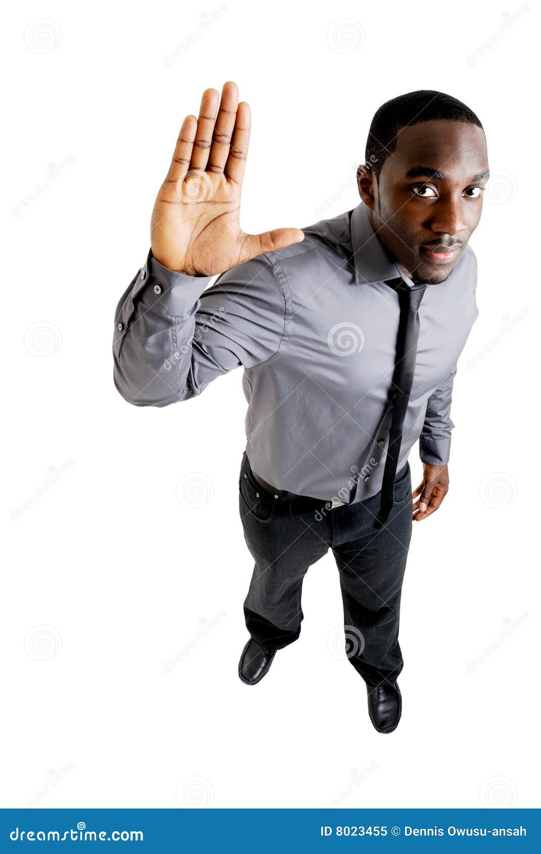Business Man with His Hand Up Stock Image - Image of pledge, career ...