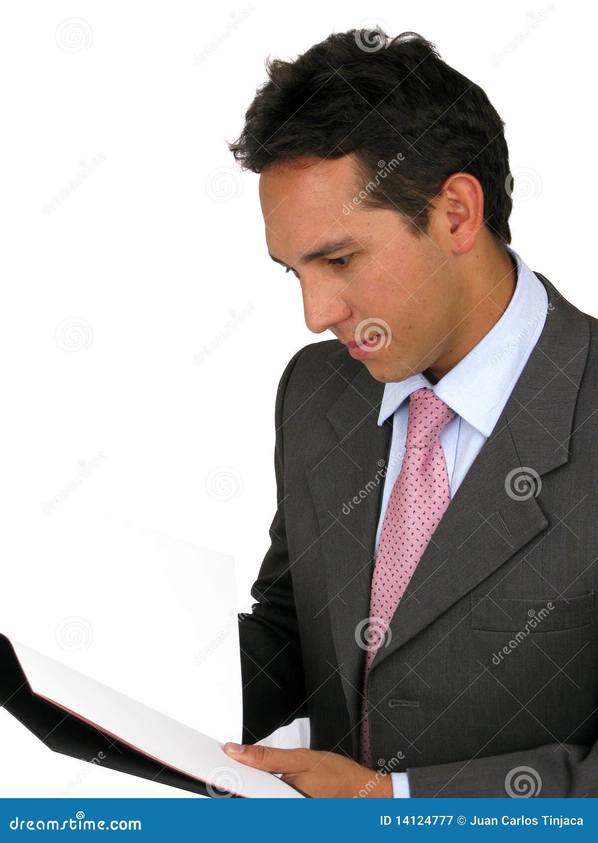 Business Man with His Notepad Stock Image - Image of leader, customer ...