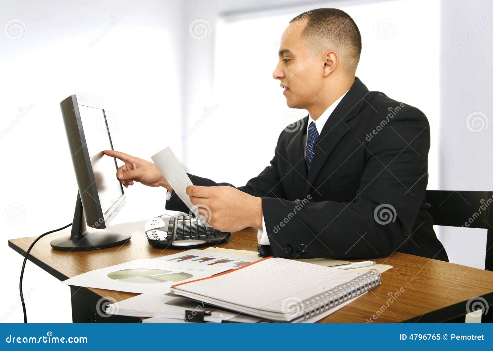 Business Man in His Office stock image. Image of desk - 4796765