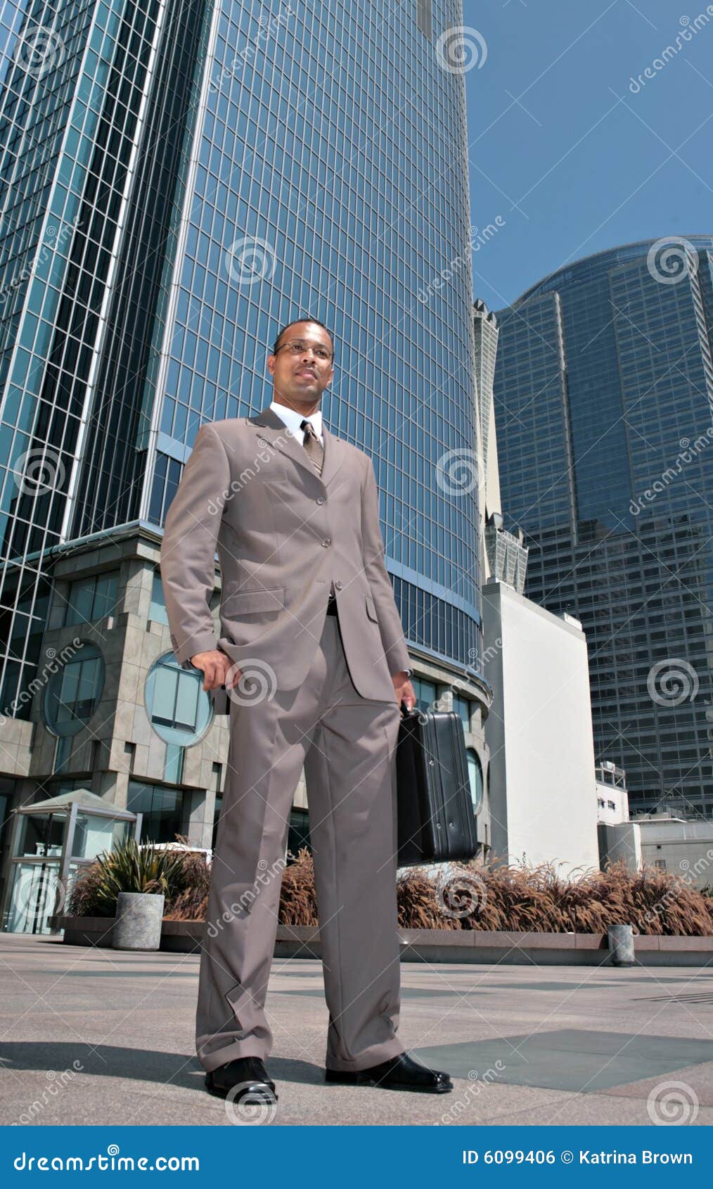 Business Man Holding Briefcase Outside His Office Stock Photo - Image ...