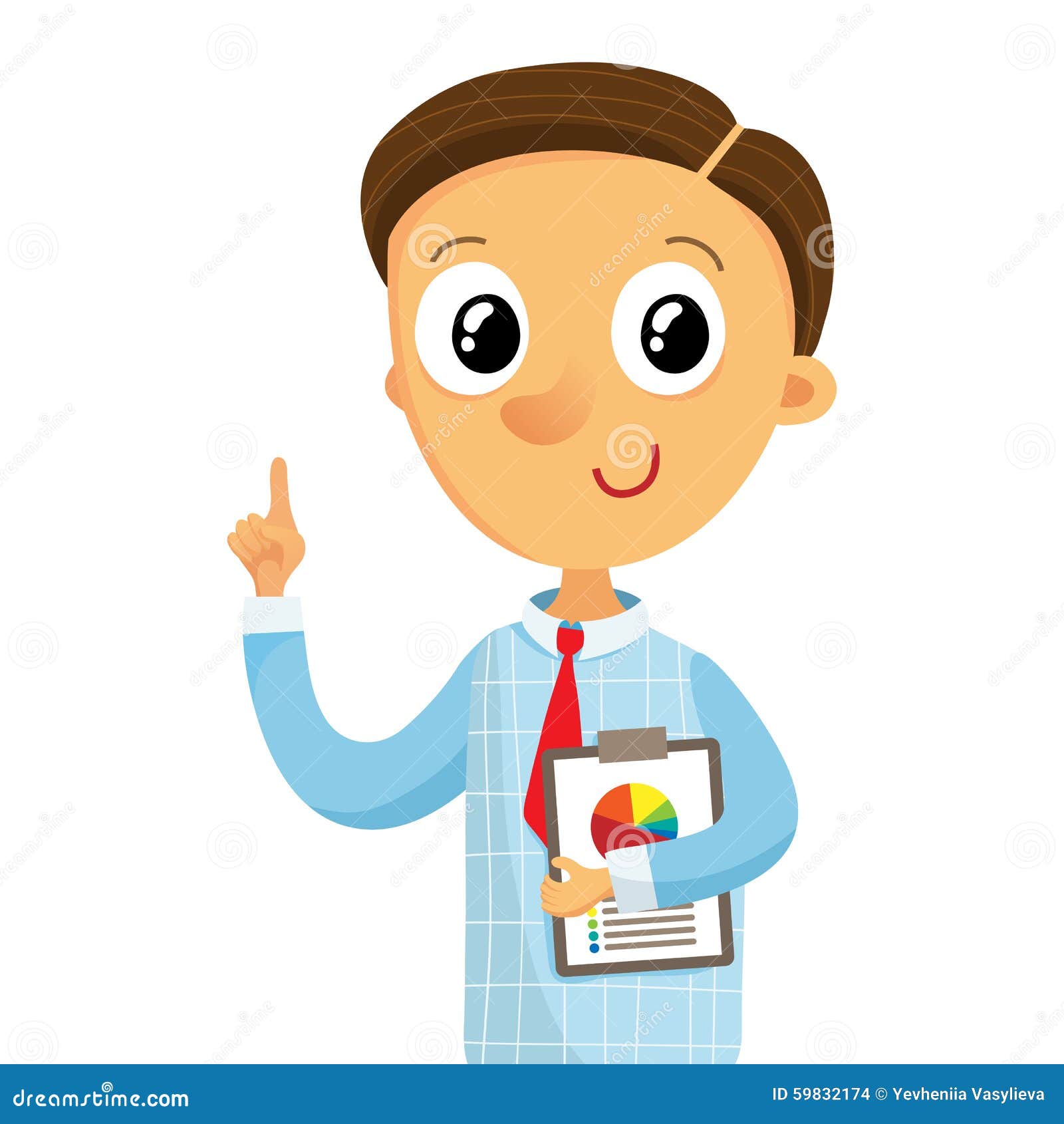 Business Man Holding Documents and Pointing Finger Up, Isolated Stock ...