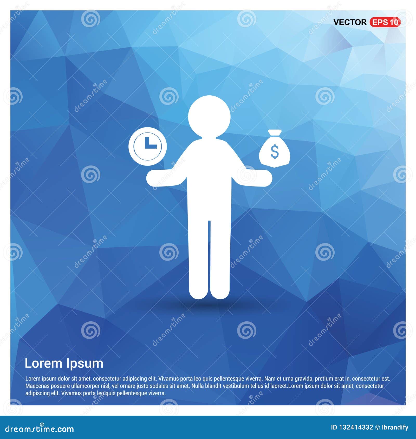 Business Man Holding Dollar Icon Stock Vector - Illustration of number ...