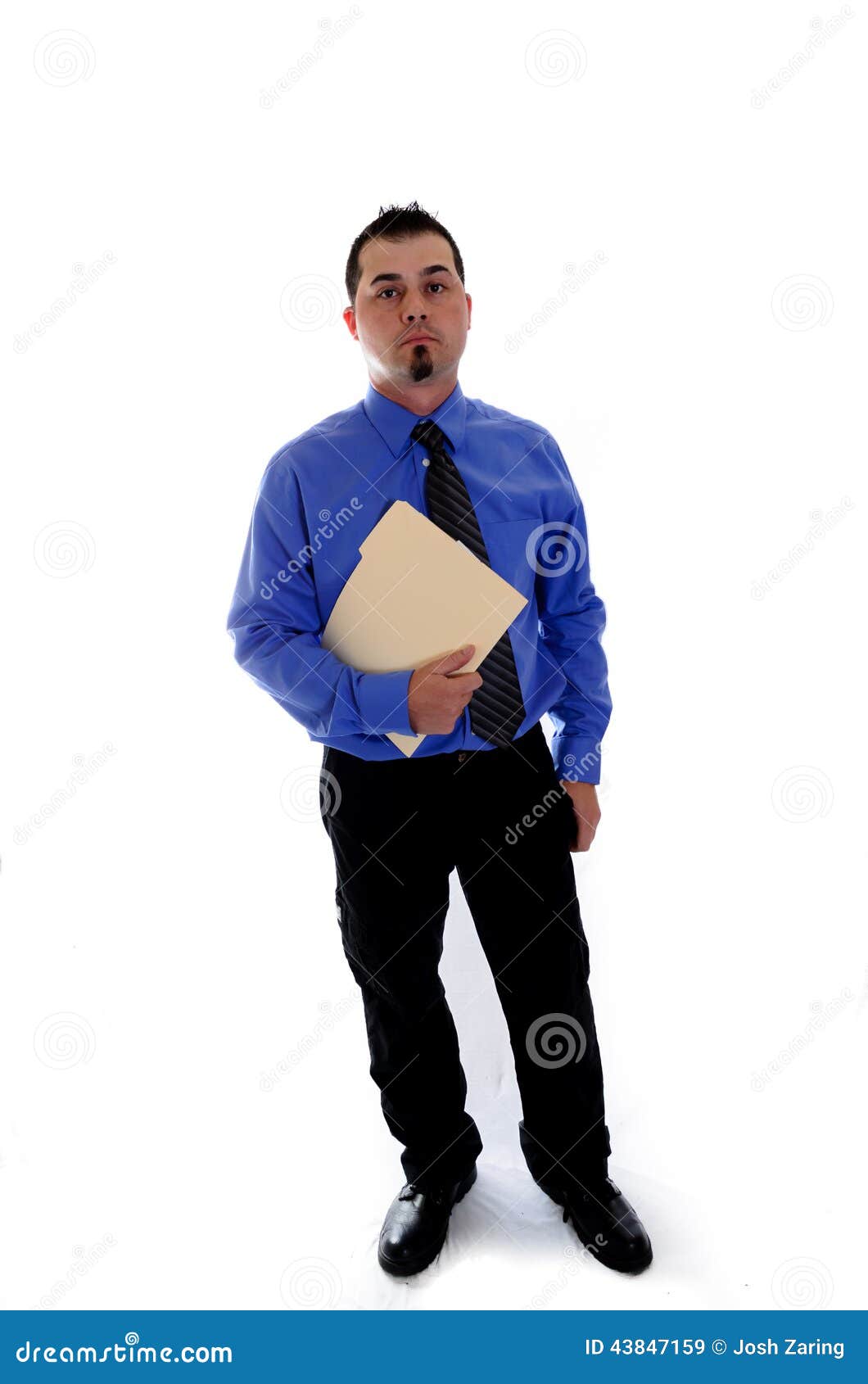 Business Man Holding File Folder Stock Image - Image of confidence ...