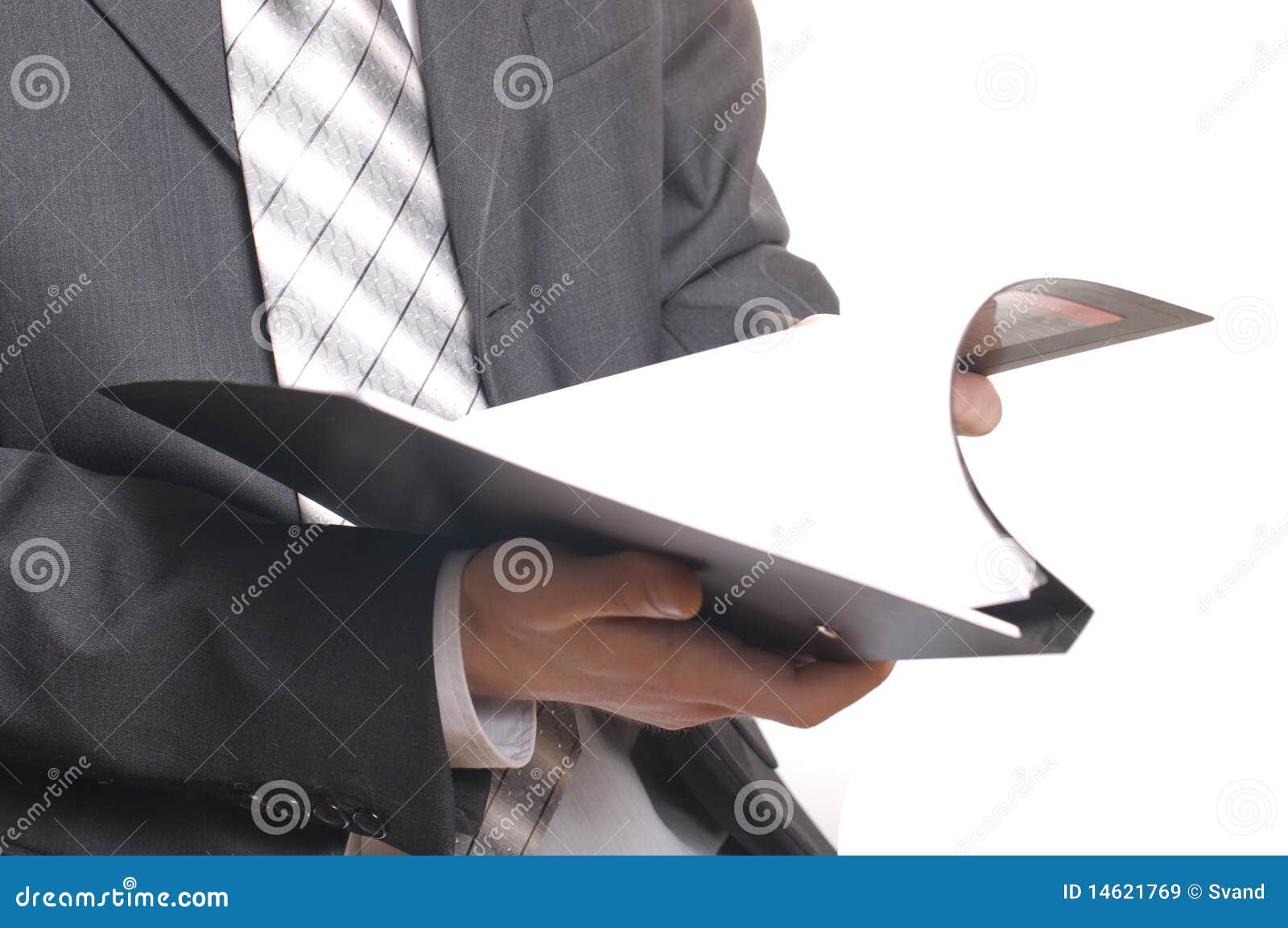 Business Man Holding Files and Folders Stock Image - Image of finger ...