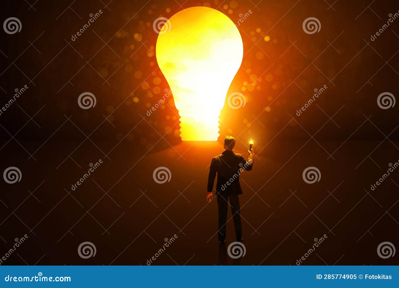 Business Man Holding Fire Torch 3d Illustrations Stock Illustration ...
