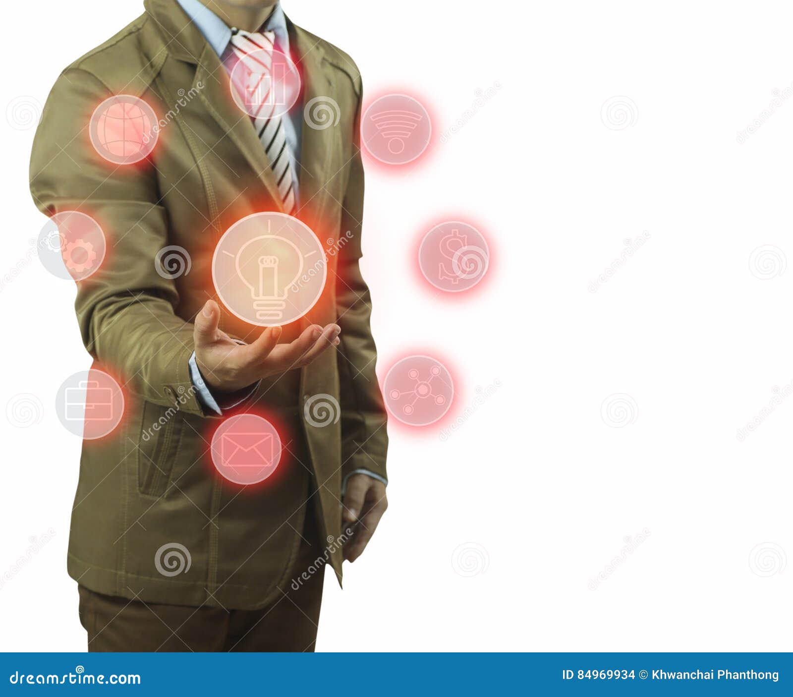 Business Man Holding Idea and Connect To Business and Success Stock ... Business Man Holding Idea and Connect To Business and Success Stock ...