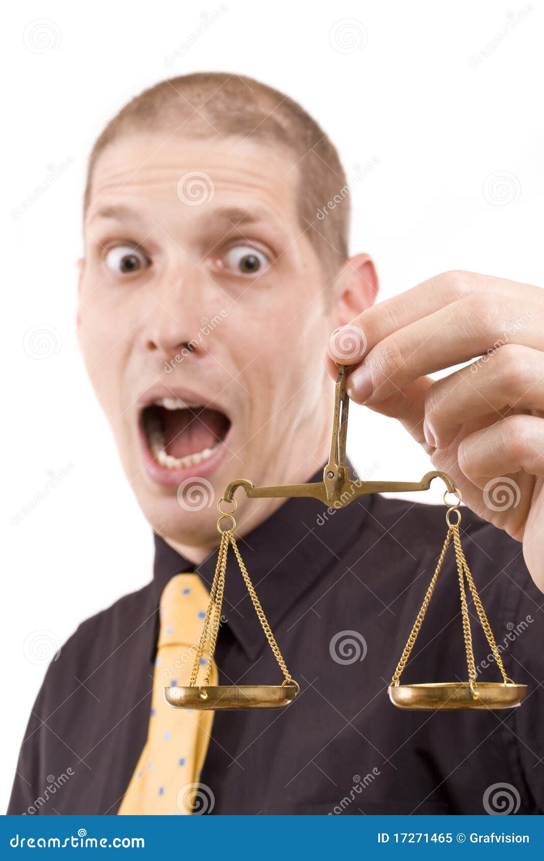 Business Man Holding a Justice Scale Stock Image - Image of legal ...