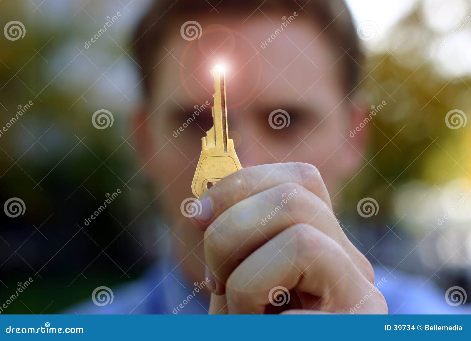 Business Man Holding the Key Stock Photo - Image of guide, plan: 39734