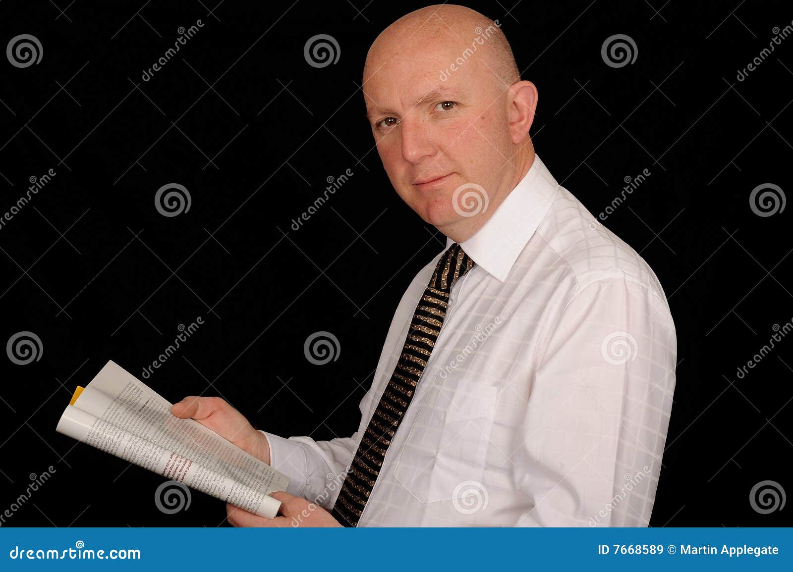 Business Man Holding Magazine Stock Image - Image of professional ...
