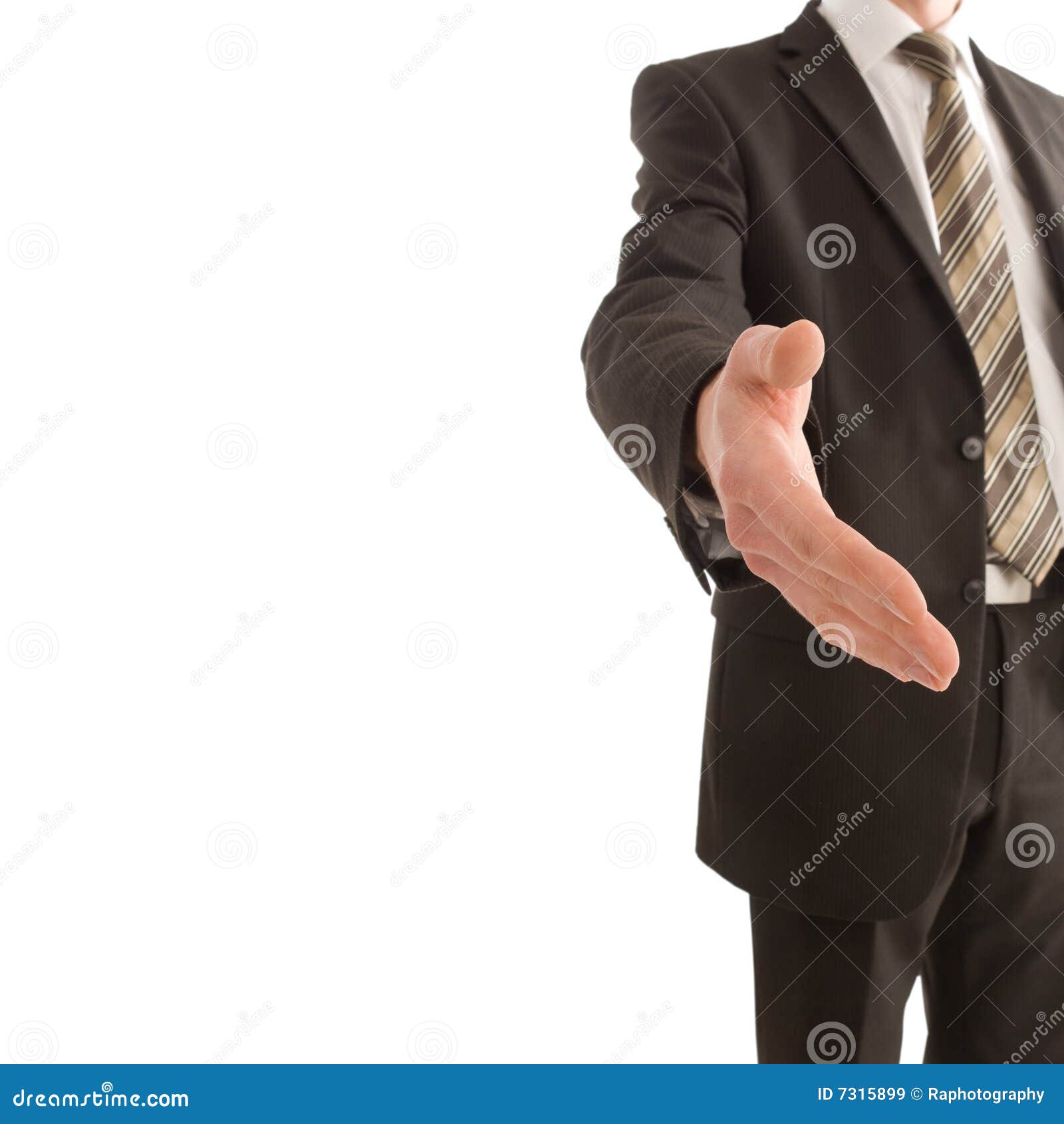Business Man Holding Out His Hand with Copy Space Stock Image - Image ...