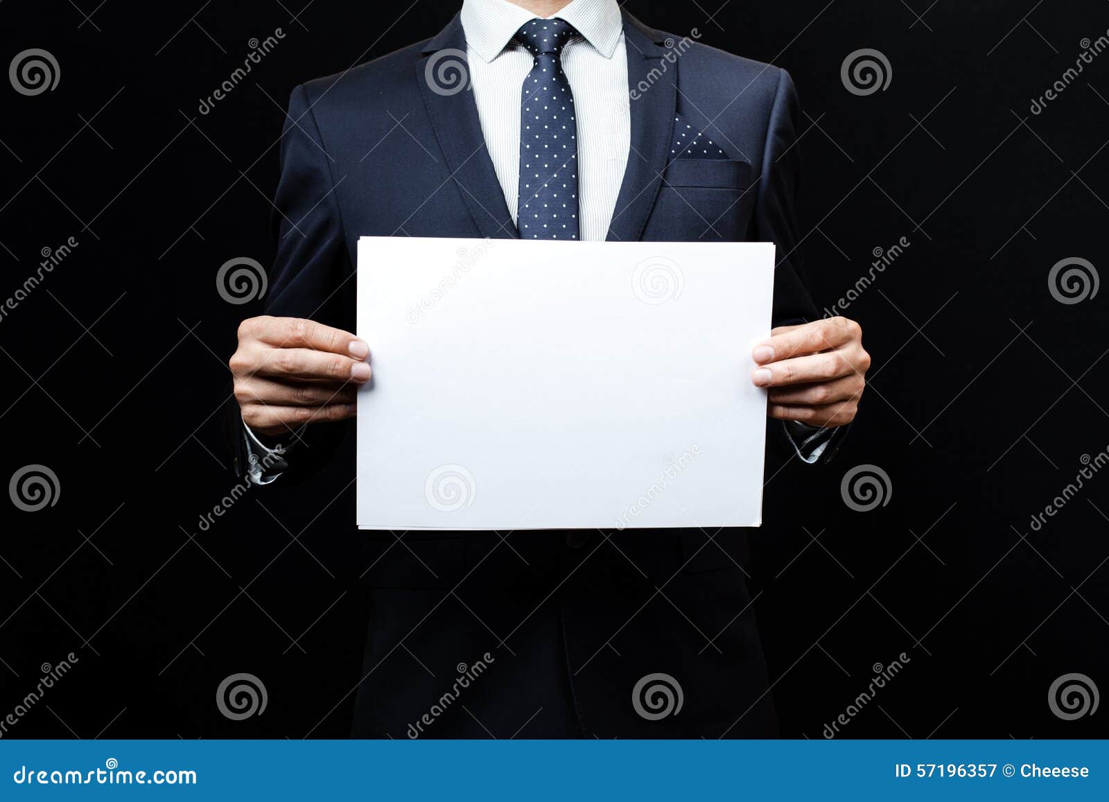 Business Man Holding a Paper Stock Image - Image of billboard, formal ...
