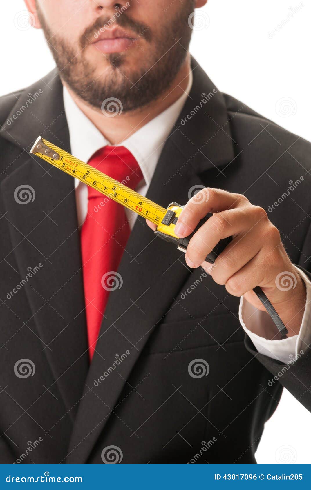 Business Man Holding a Ruler Stock Photo - Image of close, entrepreneur ...