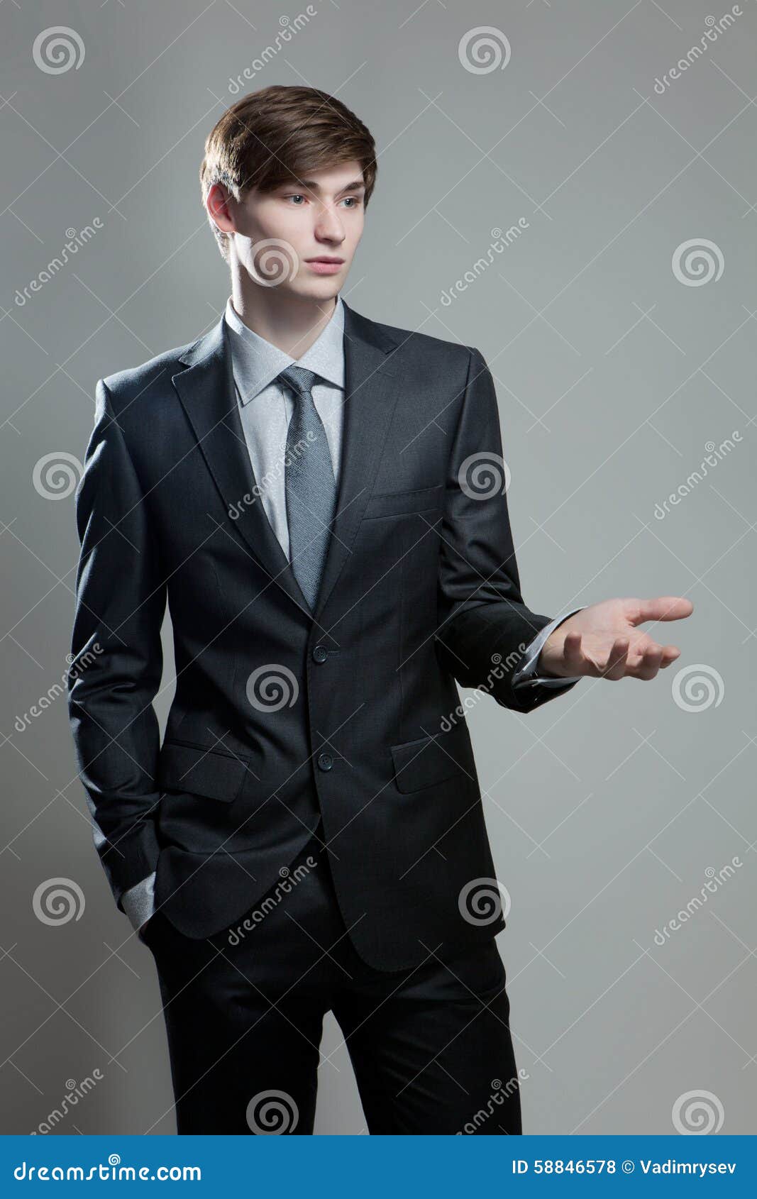 Business Man Holding Something in His Hand Stock Photo - Image of care ...