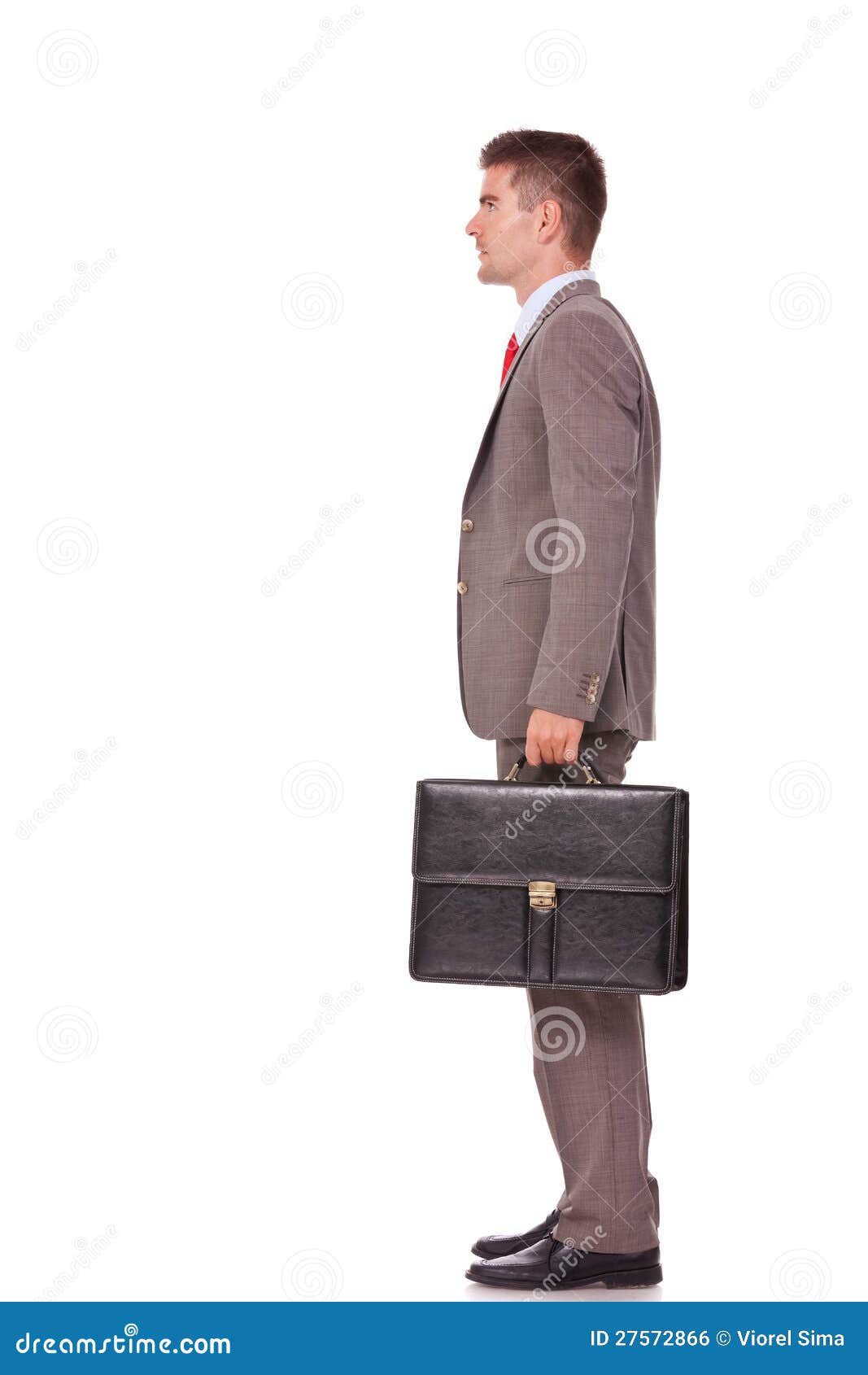 Business Man Holding Suitcase Stock Photo - Image of businessman ...