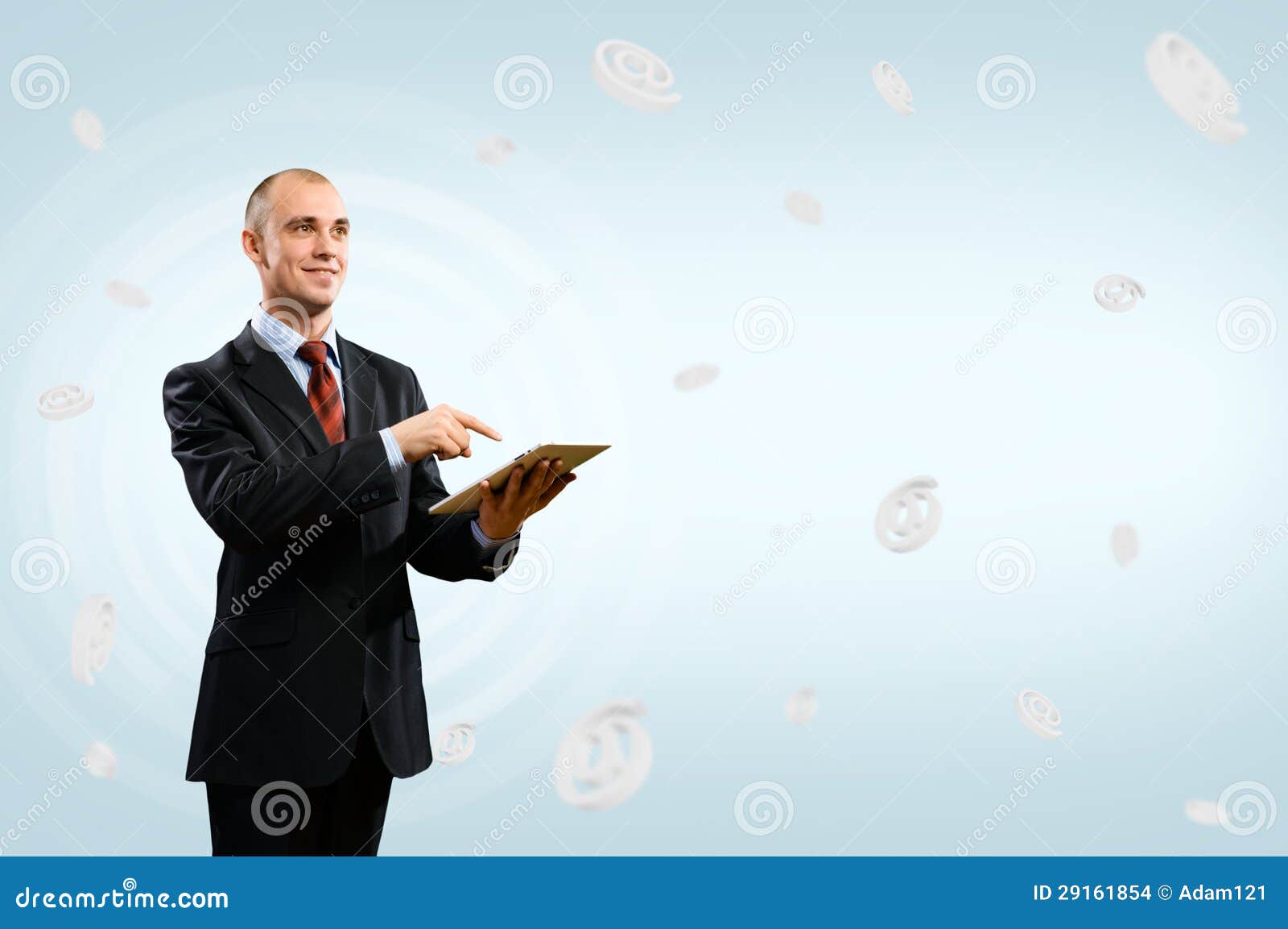 Business Man Holding a Table Stock Photo - Image of businessman ...