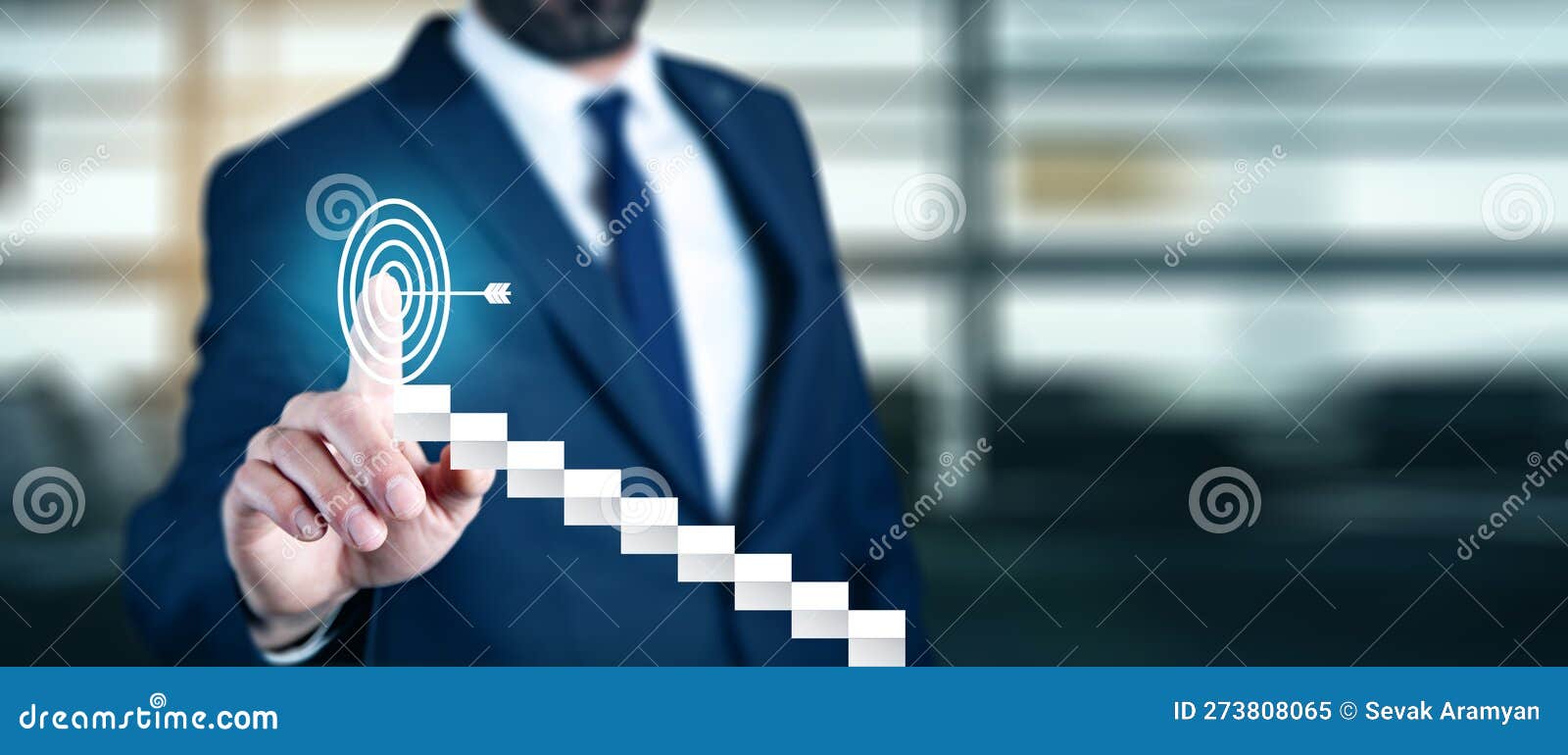 Business Man Holding Target Icon Stock Image - Image of background ...