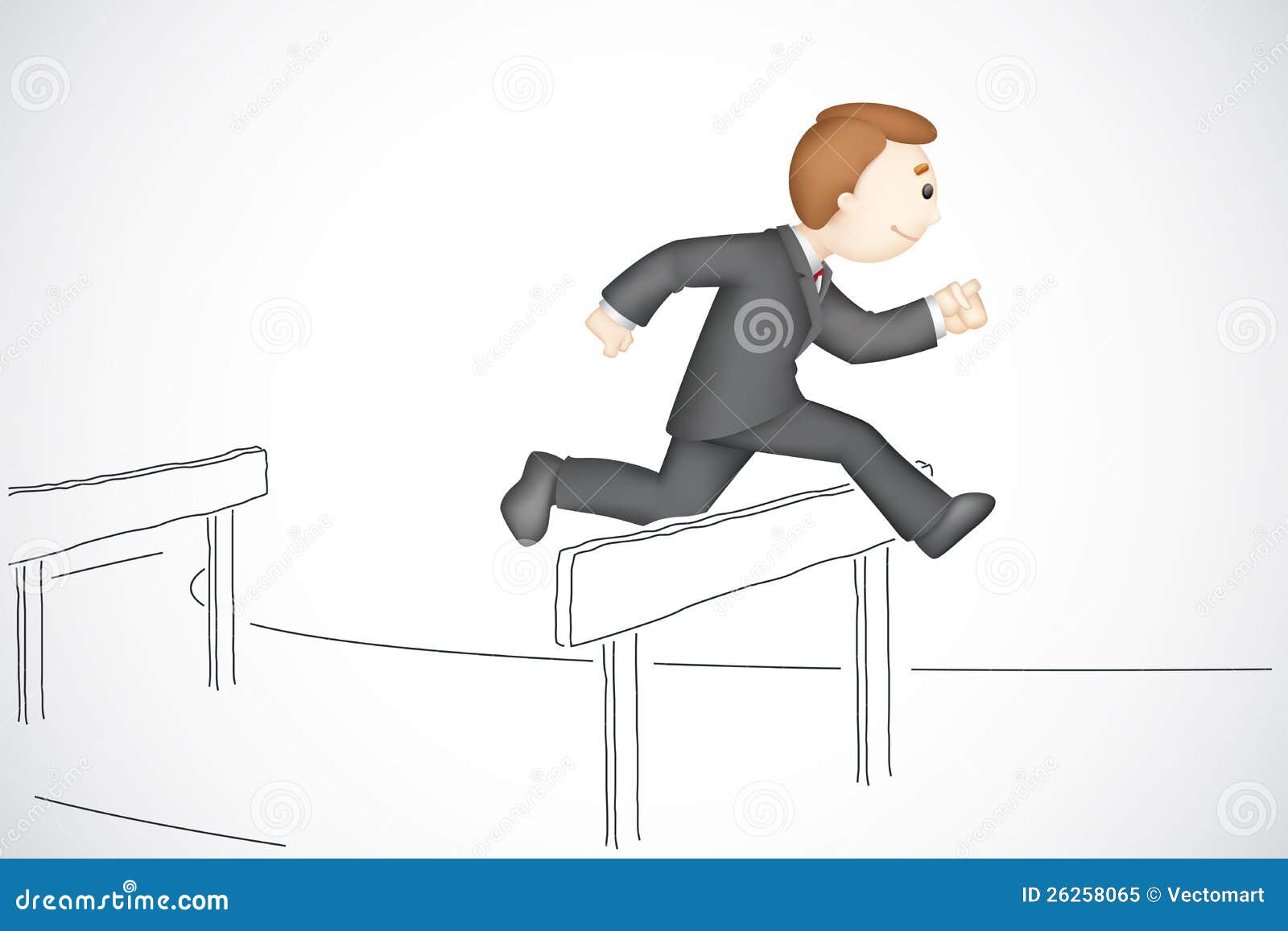 Business Man in Hurdle Race Stock Vector - Illustration of difficulty ...