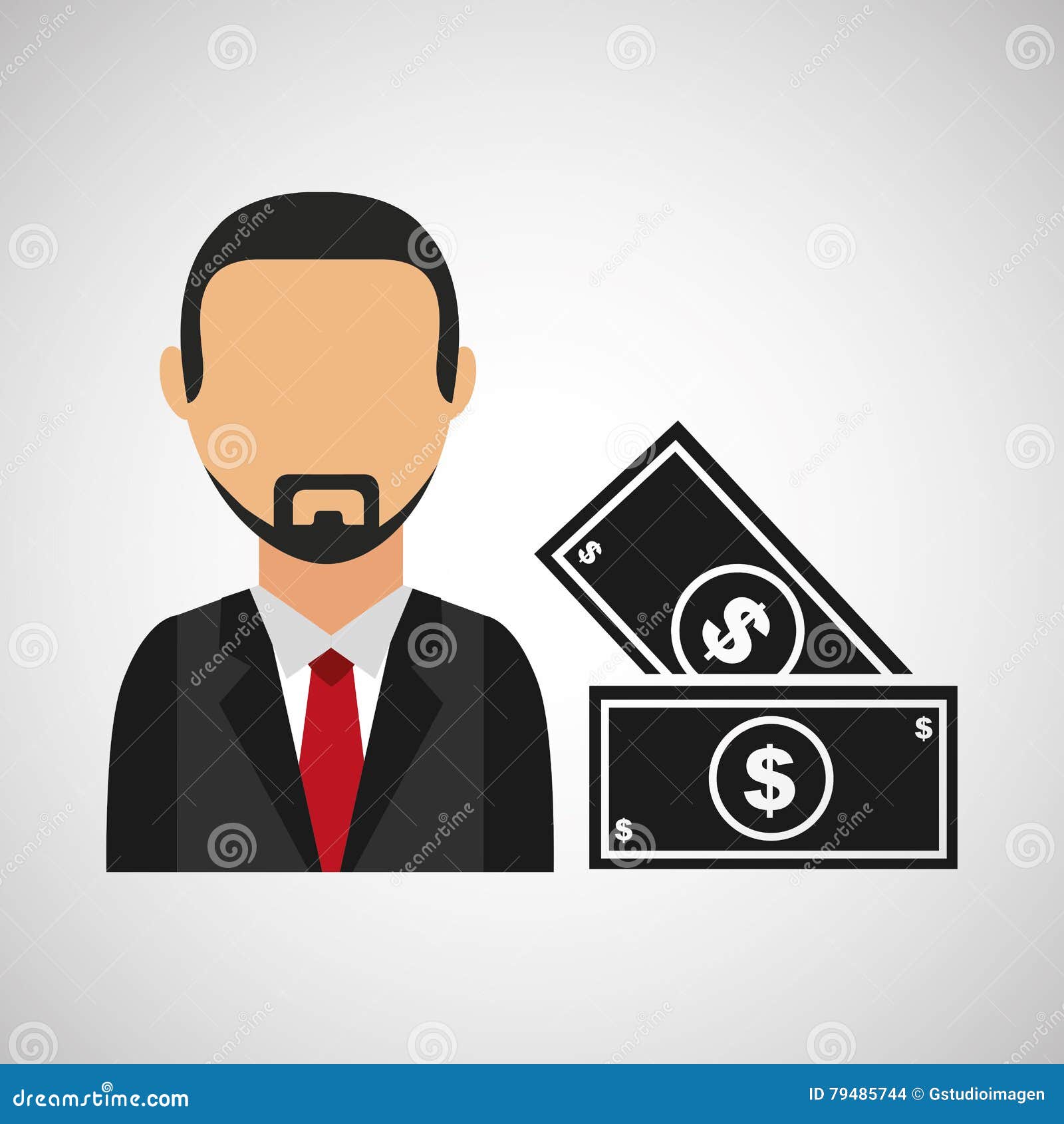 Business man icon stock illustration. Illustration of leader - 79485744