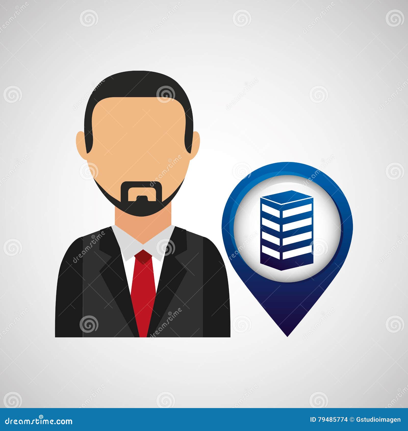 Business man icon stock illustration. Illustration of businessperson ...