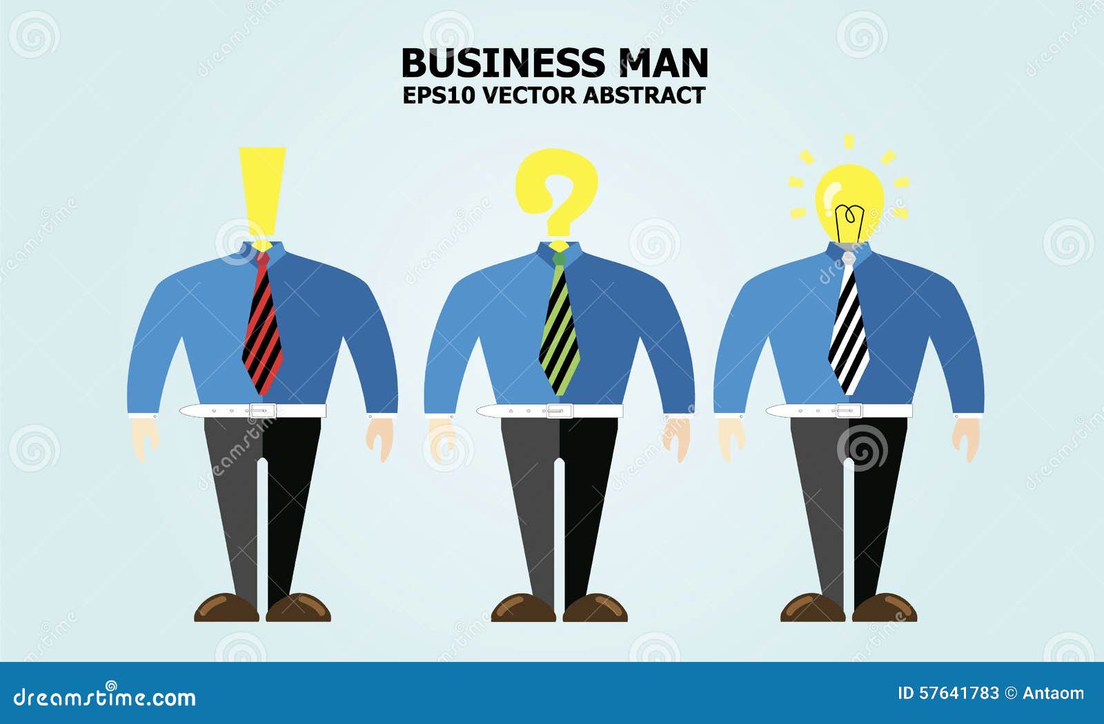 Business Man idea stock vector. Illustration of bulb - 57641783