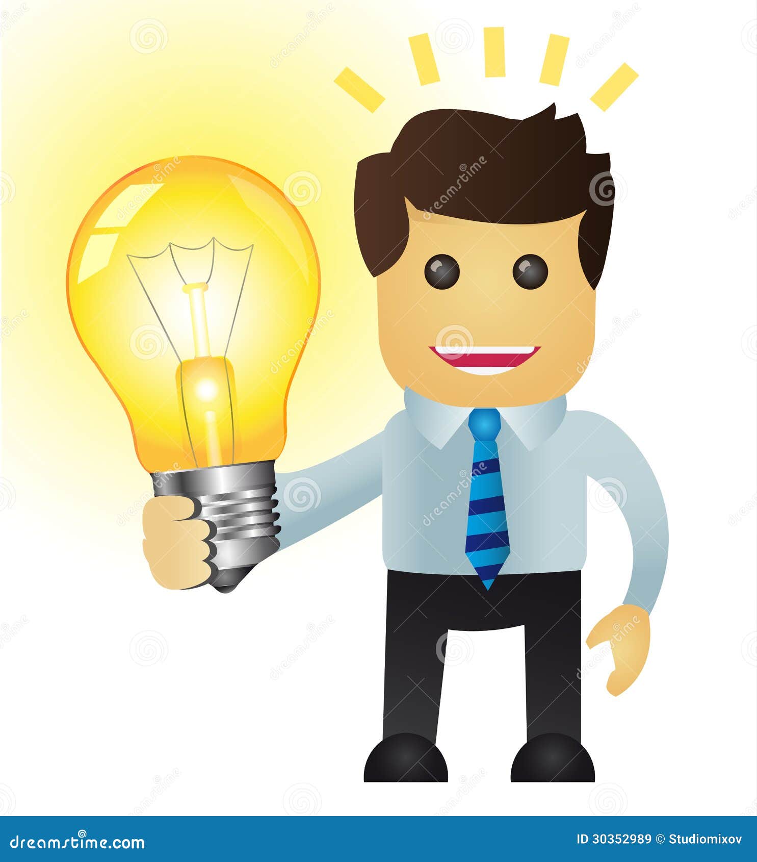 Business man with an Idea stock vector. Illustration of creativity ...