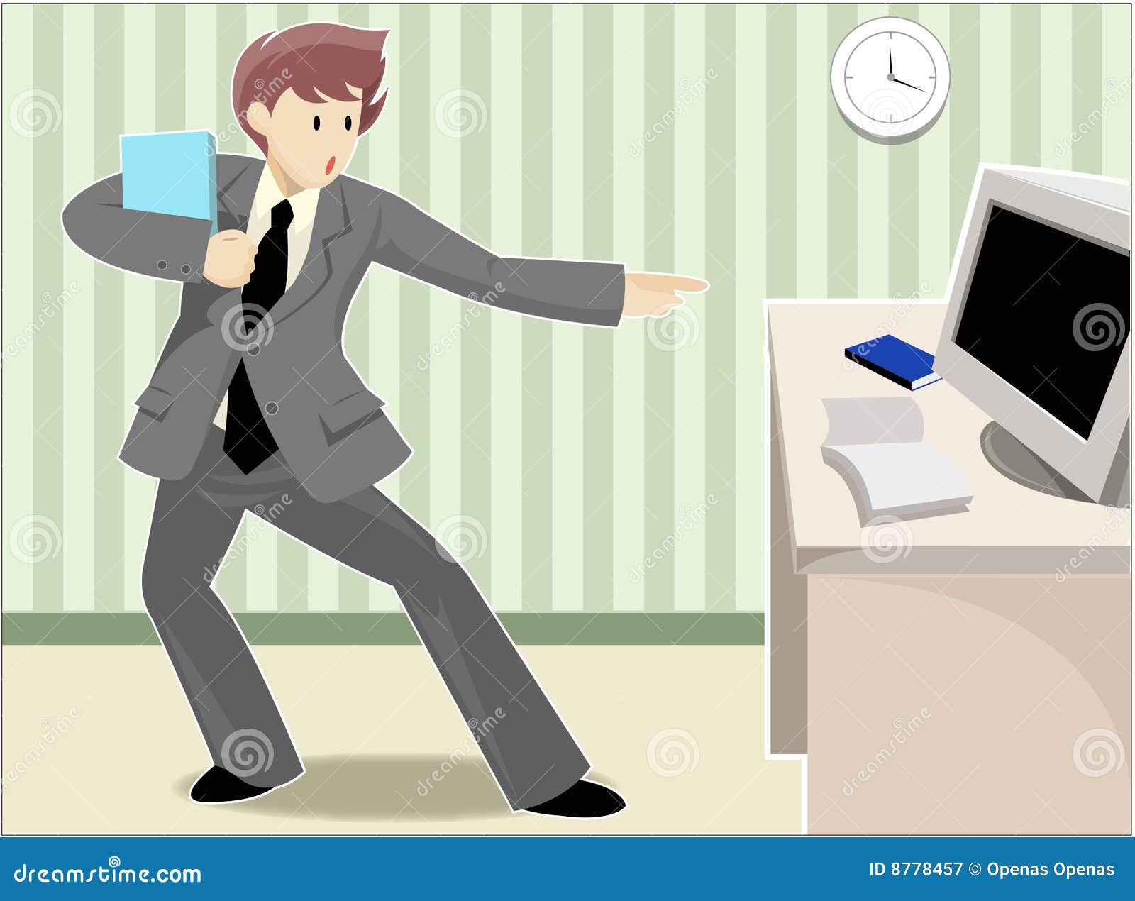 Business man illustration stock vector. Illustration of work - 8778457