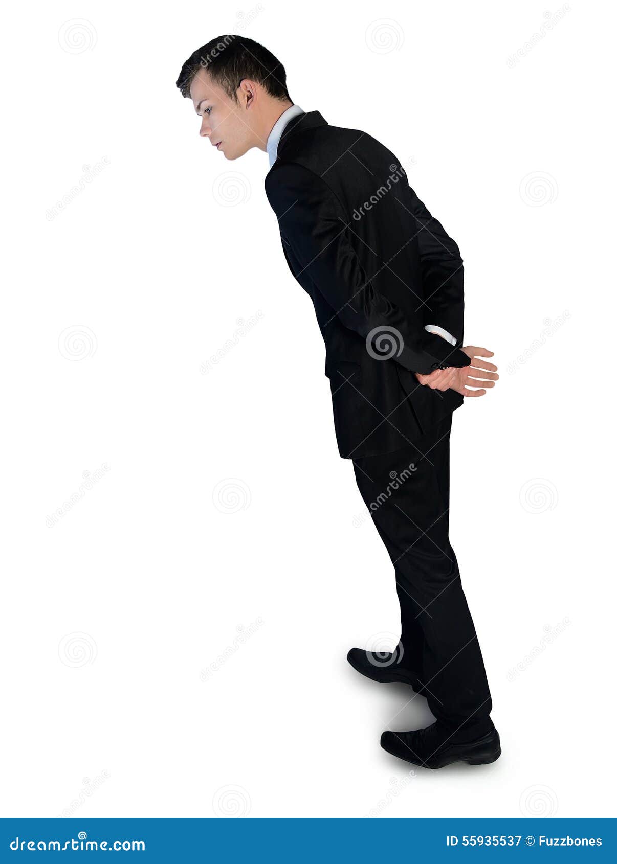 Business Man Inspecting Something Stock Image - Image of front ...