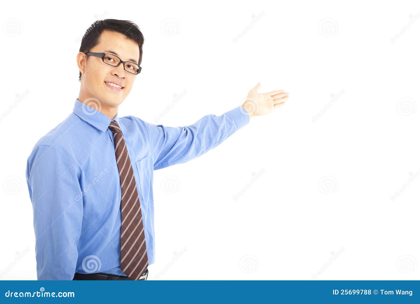 Business man introducing stock photo. Image of displaying - 25699788