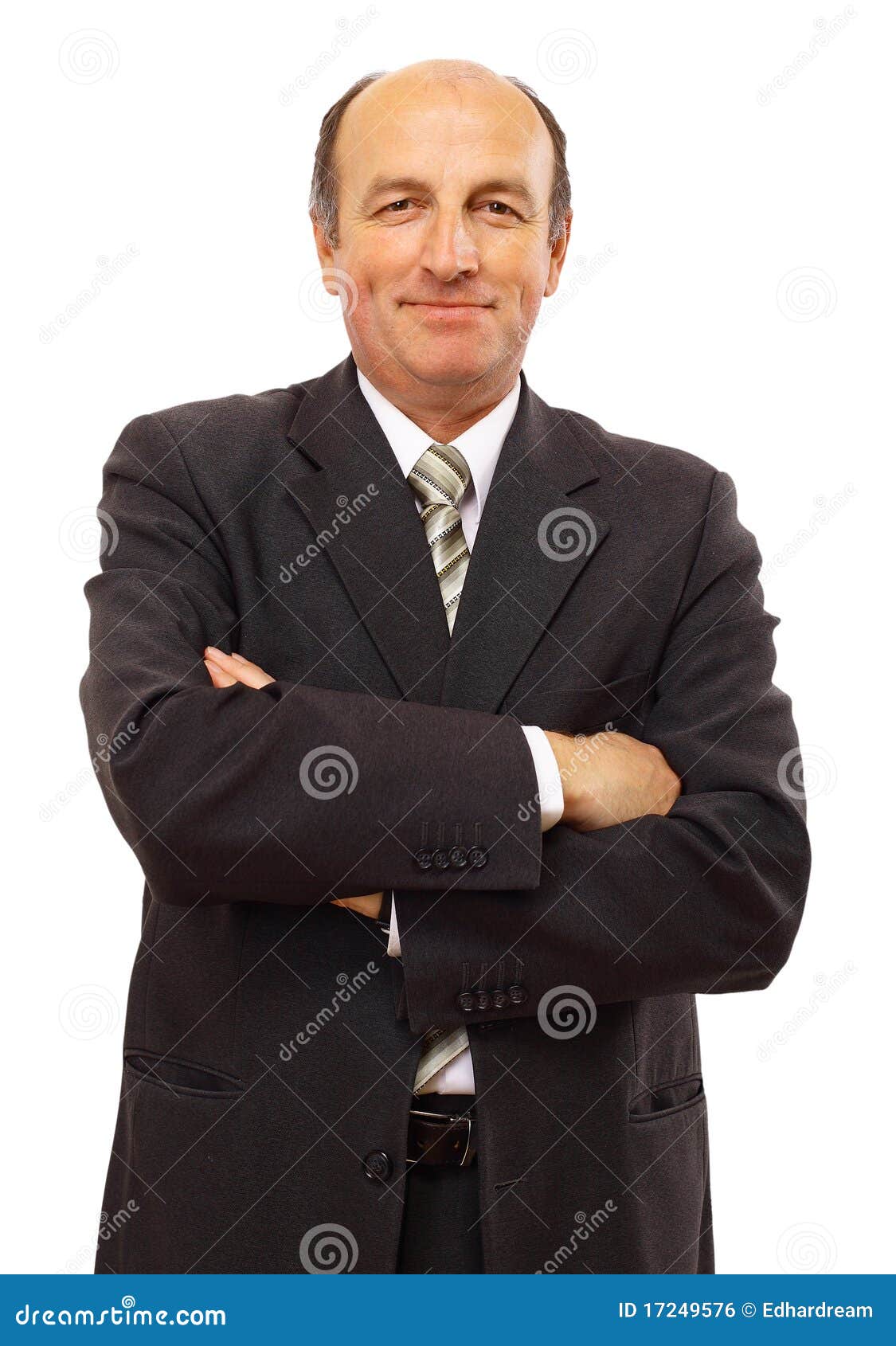 Business Man Isolated on White Stock Photo - Image of happy, body: 17249576