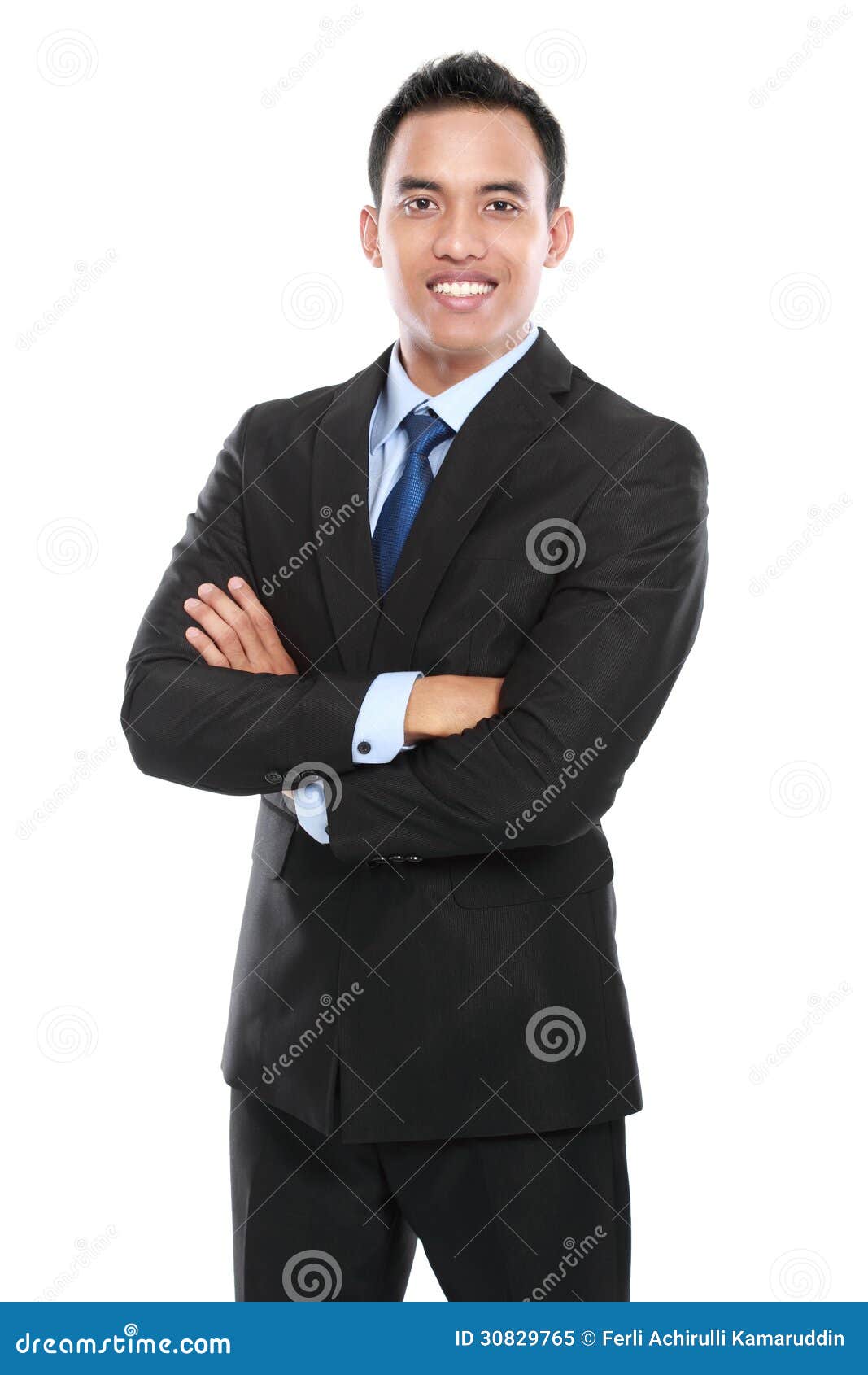 Business Man Isolated on White Background Stock Image - Image of happy ...