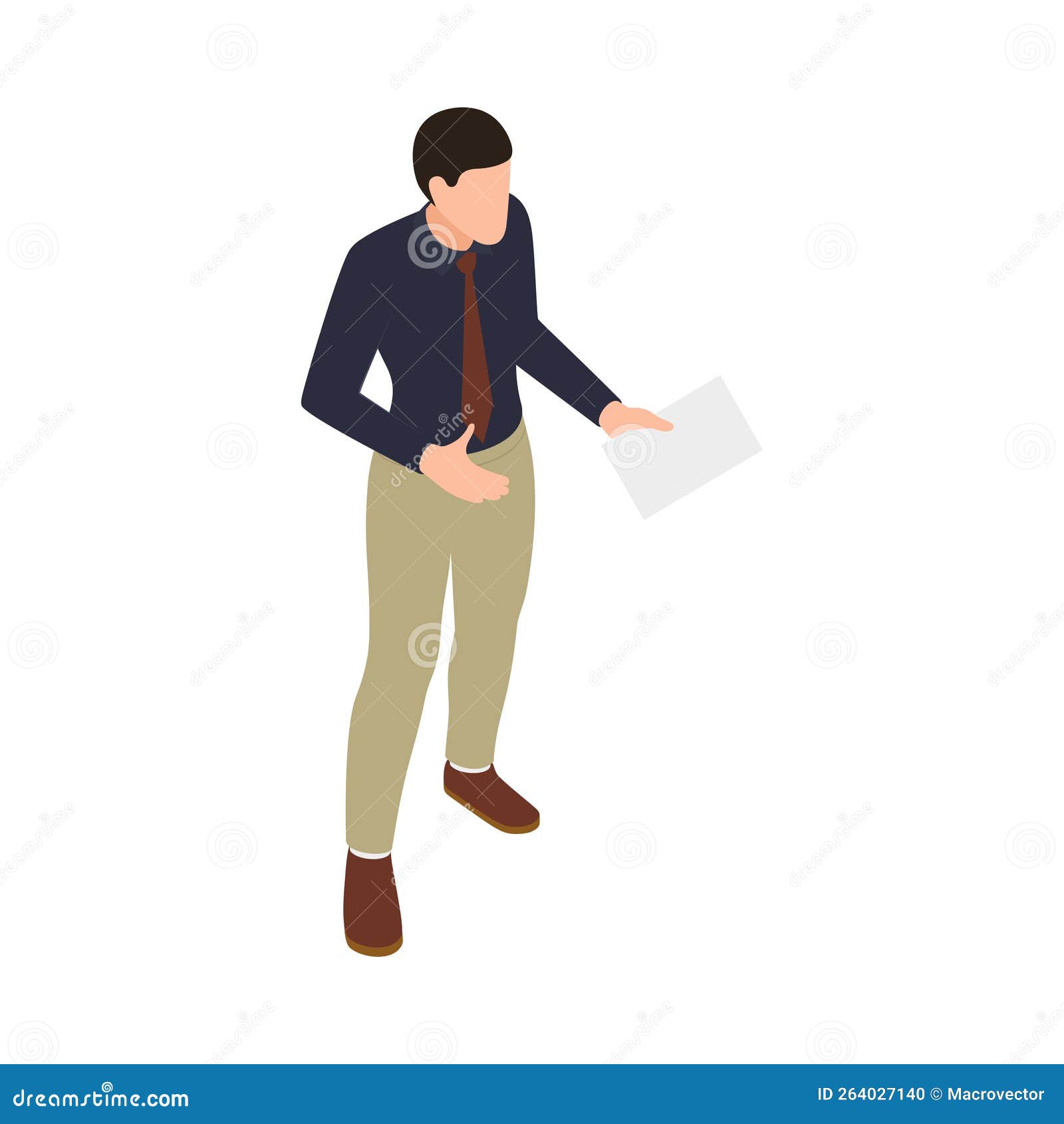 Business Man Isometric Composition Stock Illustration - Illustration of ...