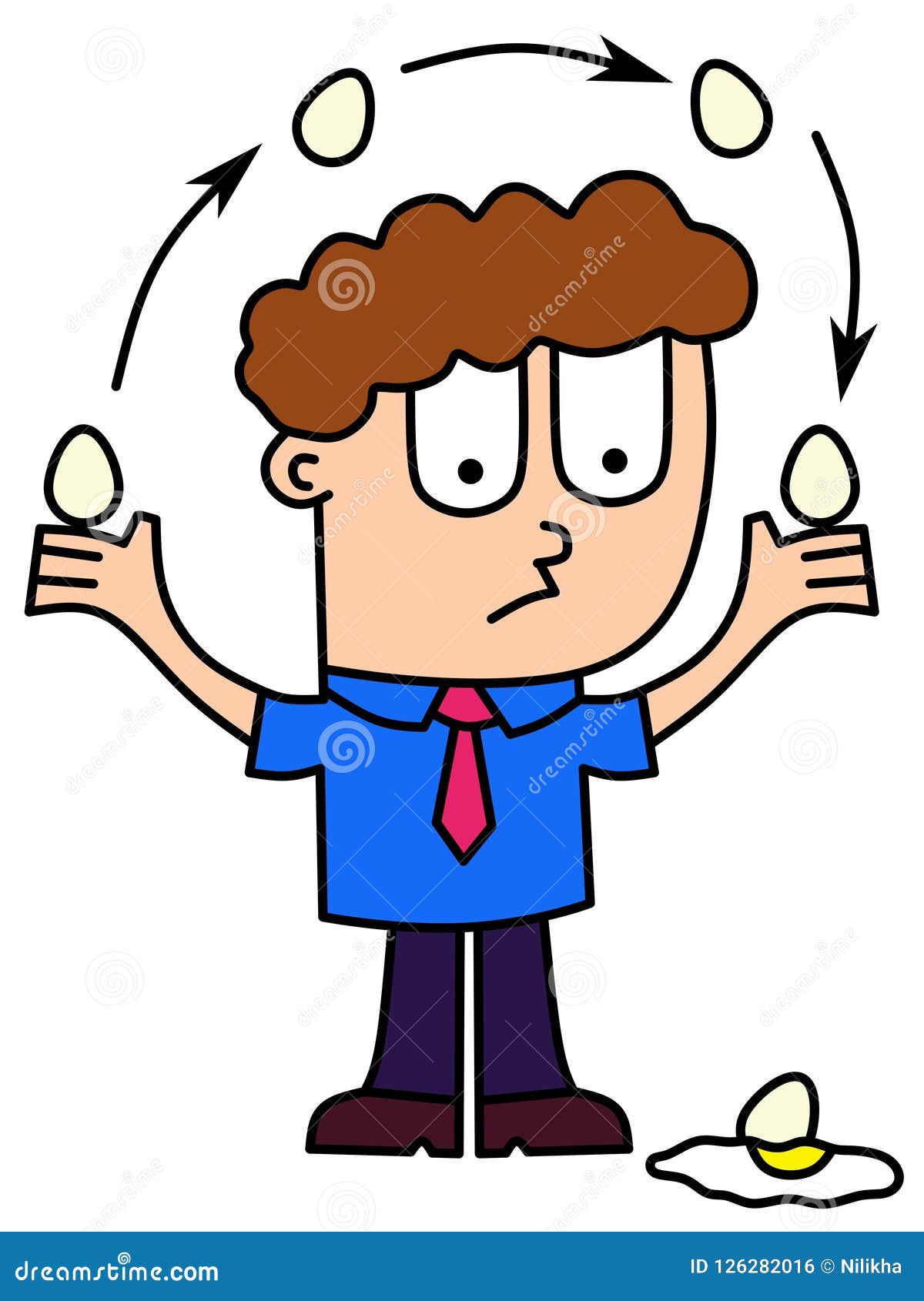 Broken biz stock illustration. Illustration of multitasking - 126282016