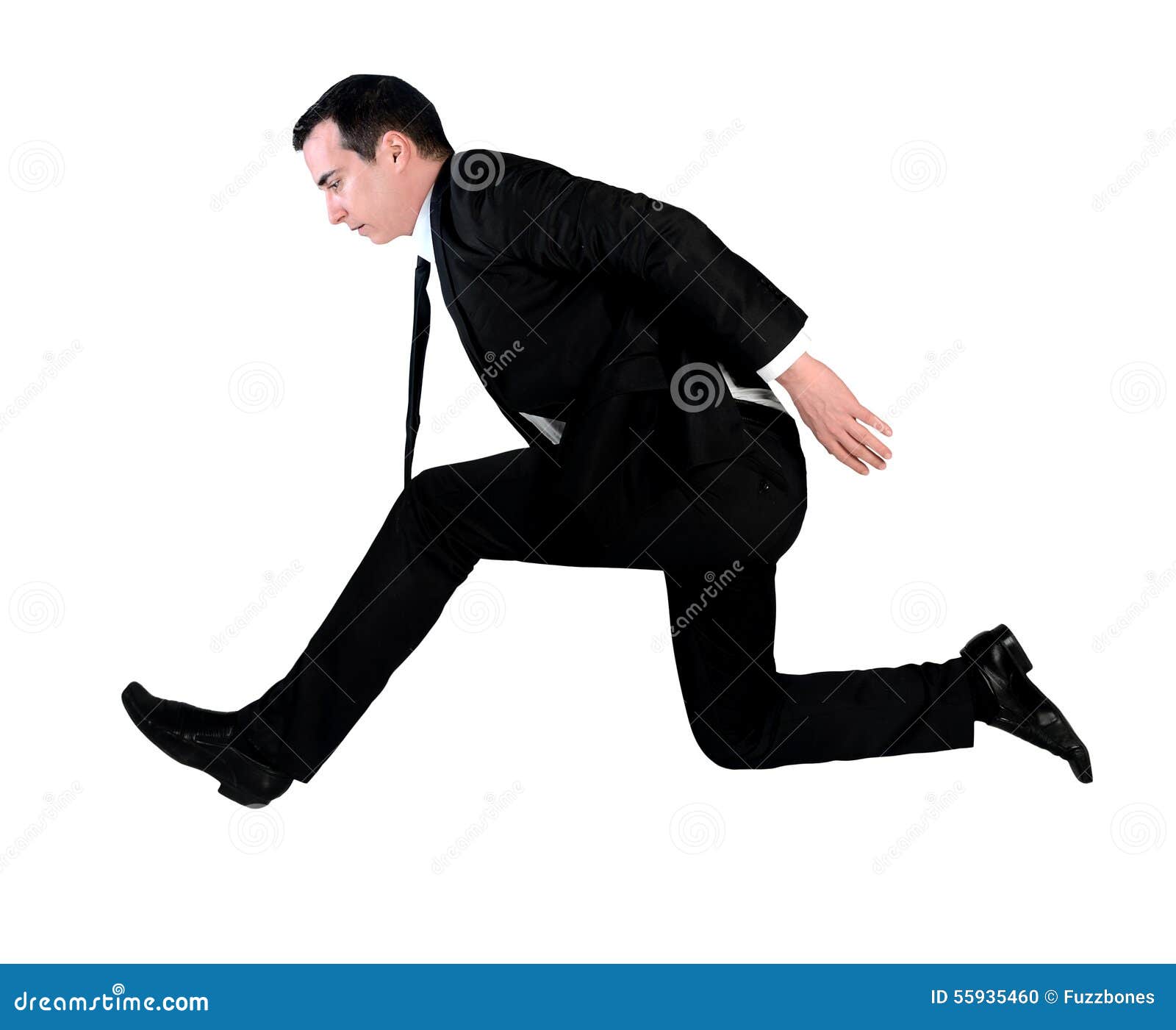 Business man jump side stock photo. Image of adult, full - 55935460