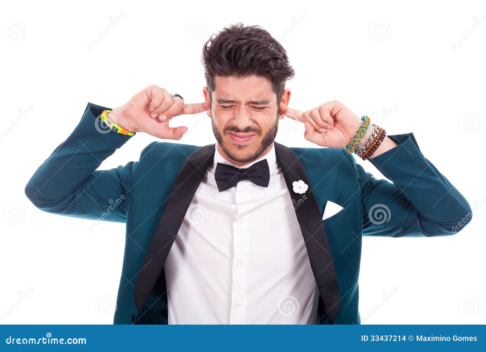 Business Man Keeping His Ears Shut Stock Photo - Image of shirt ...