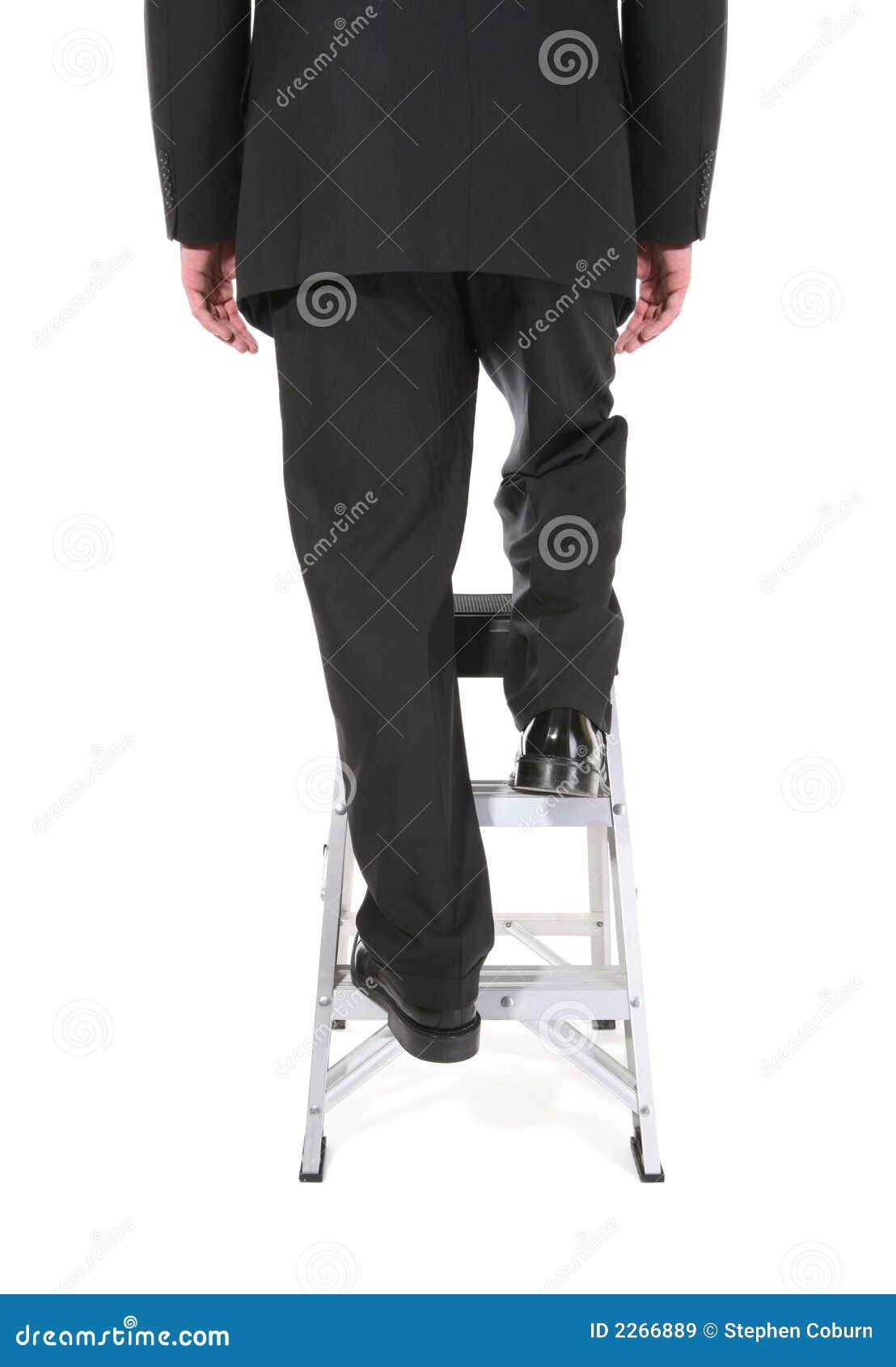 Business Man on Ladder stock image. Image of rising, person - 2266889