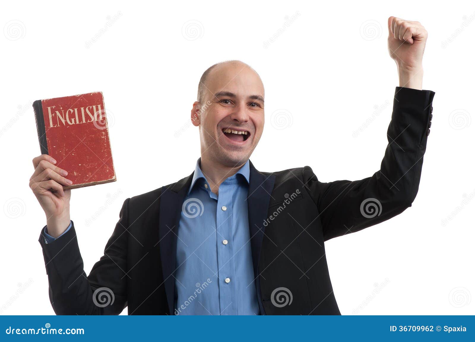 Business Man Learning English Stock Photo - Image of studying, happy ...