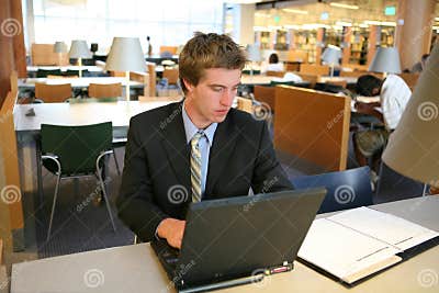 Business Man in Library stock photo. Image of serious - 1594890
