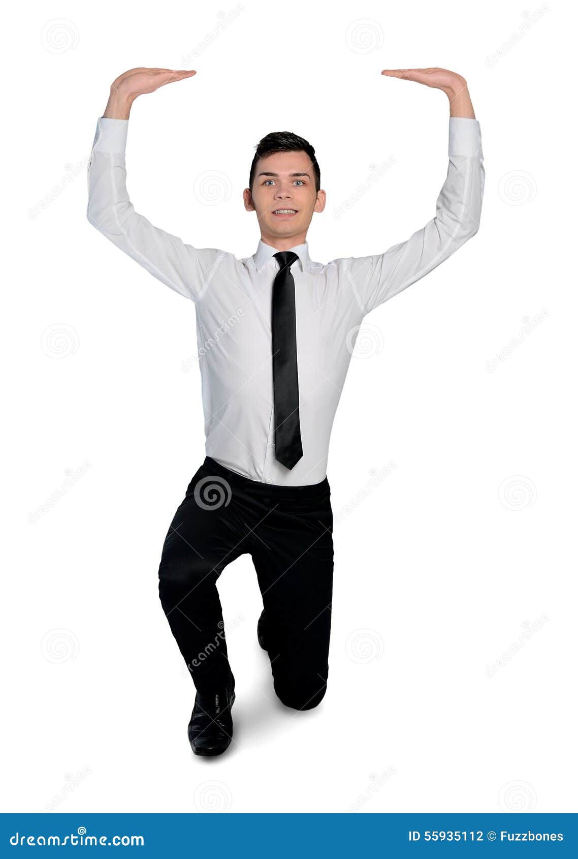 Business Man Lifting Something Stock Photo - Image of people ...