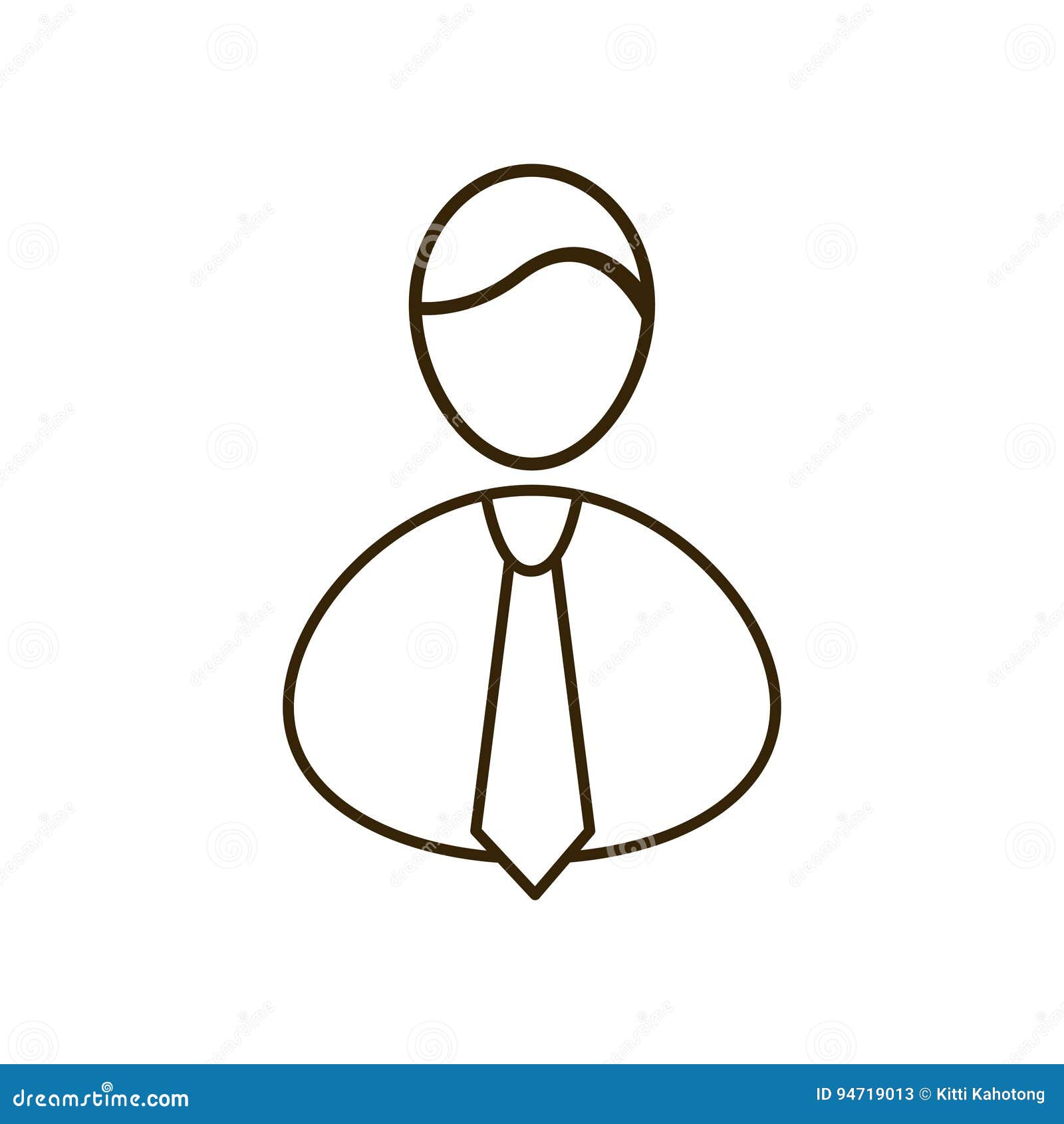 Business man Line symbol, stock illustration. Illustration of outline ...
