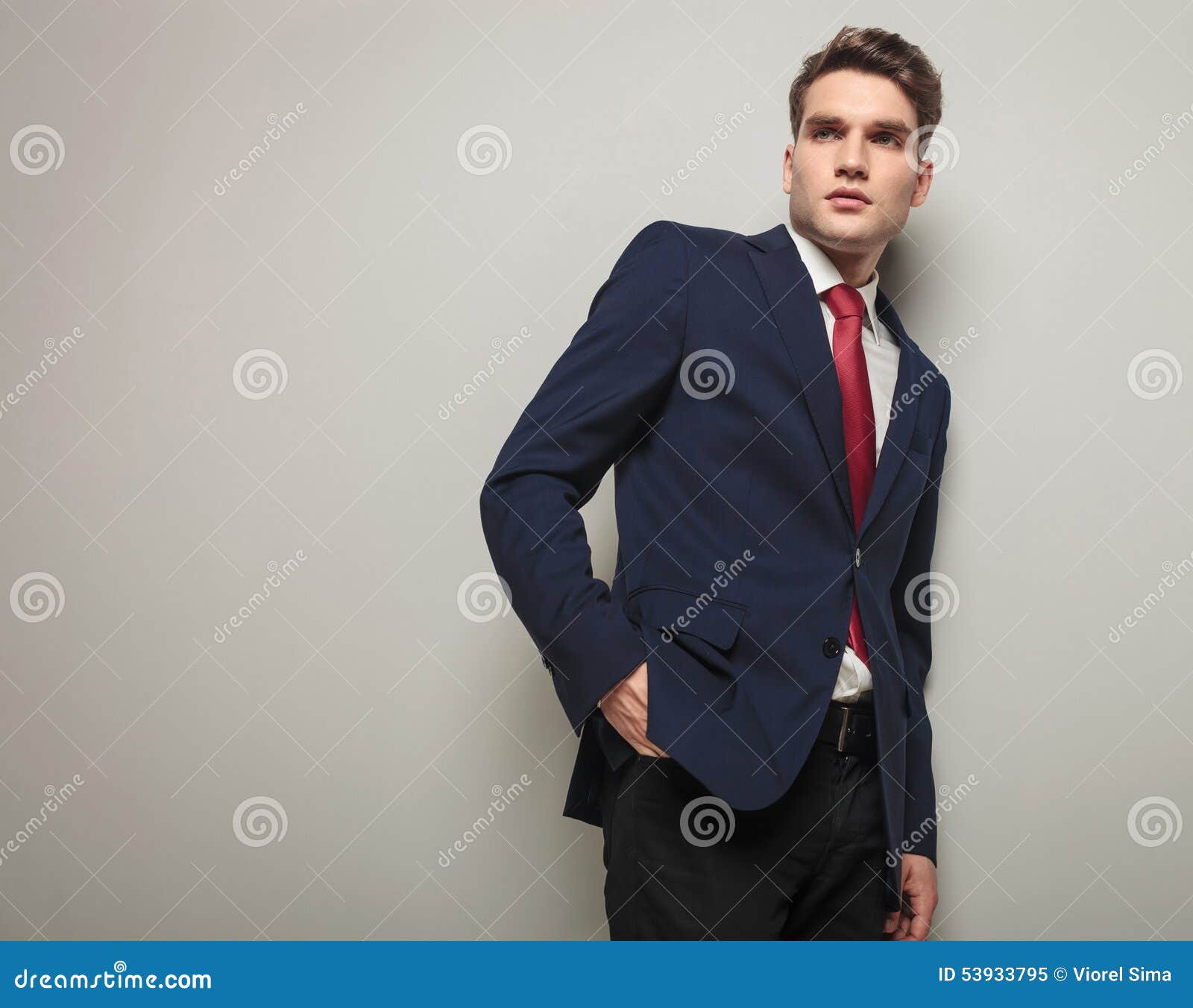 Business Man Looking Away from the Camera Stock Image - Image of ...