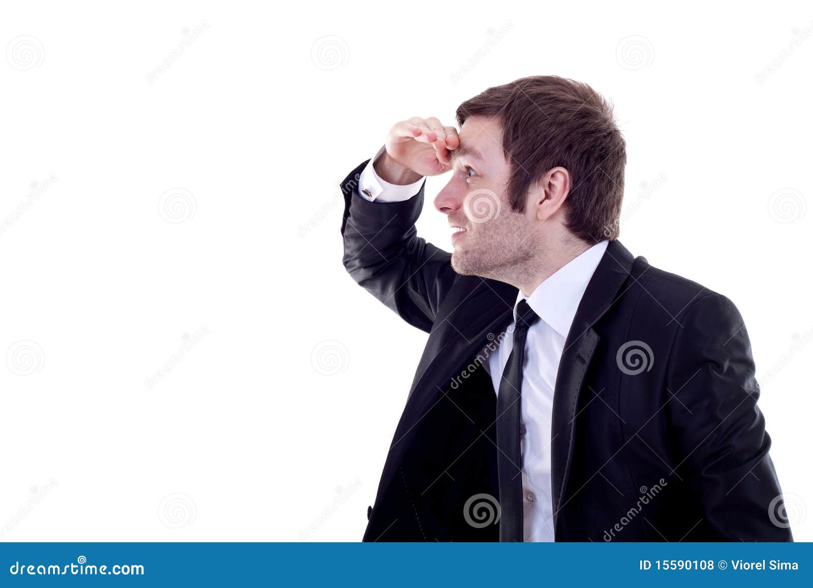 Business Man Looking Forward Stock Photo - Image of isolated, concept ...