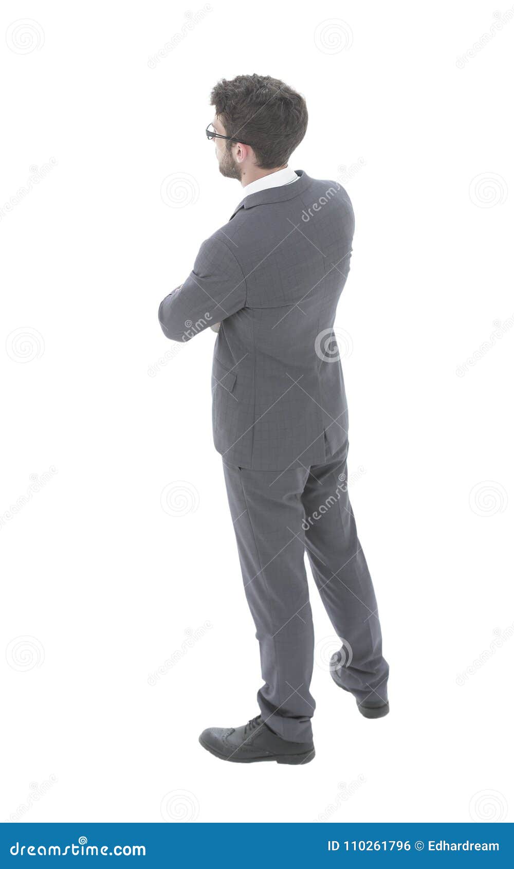 Business Man Looking Forward. Back View Stock Photo - Image of clothing ...