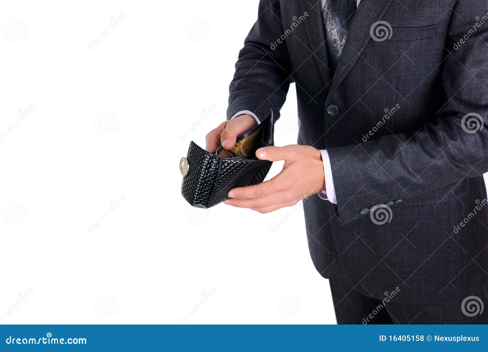 Business Man Looking at His Empty Stock Photo - Image of businessperson ...