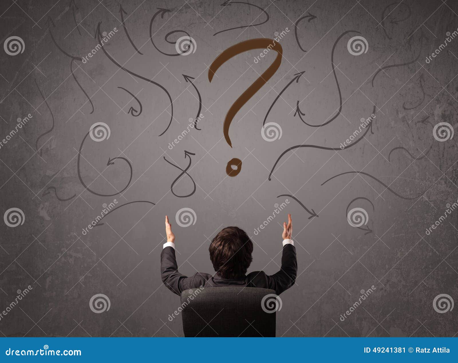 3d Man Looking At Question Mark Symbol Royalty-Free Illustration ...