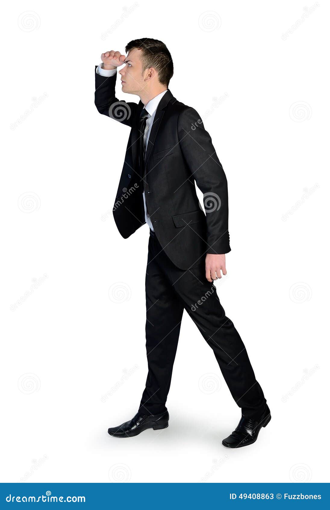Business man looking side stock image. Image of hand - 49408863