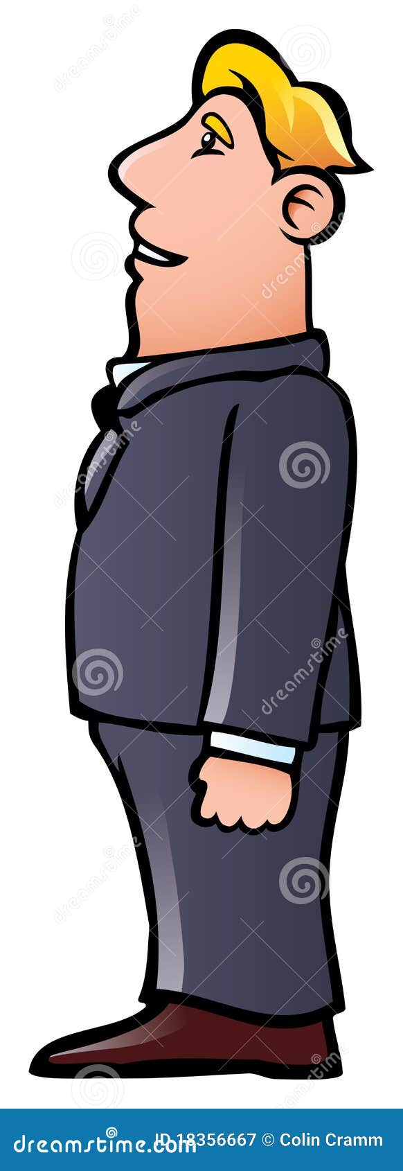 Business man looking up stock vector. Illustration of looking - 18356667