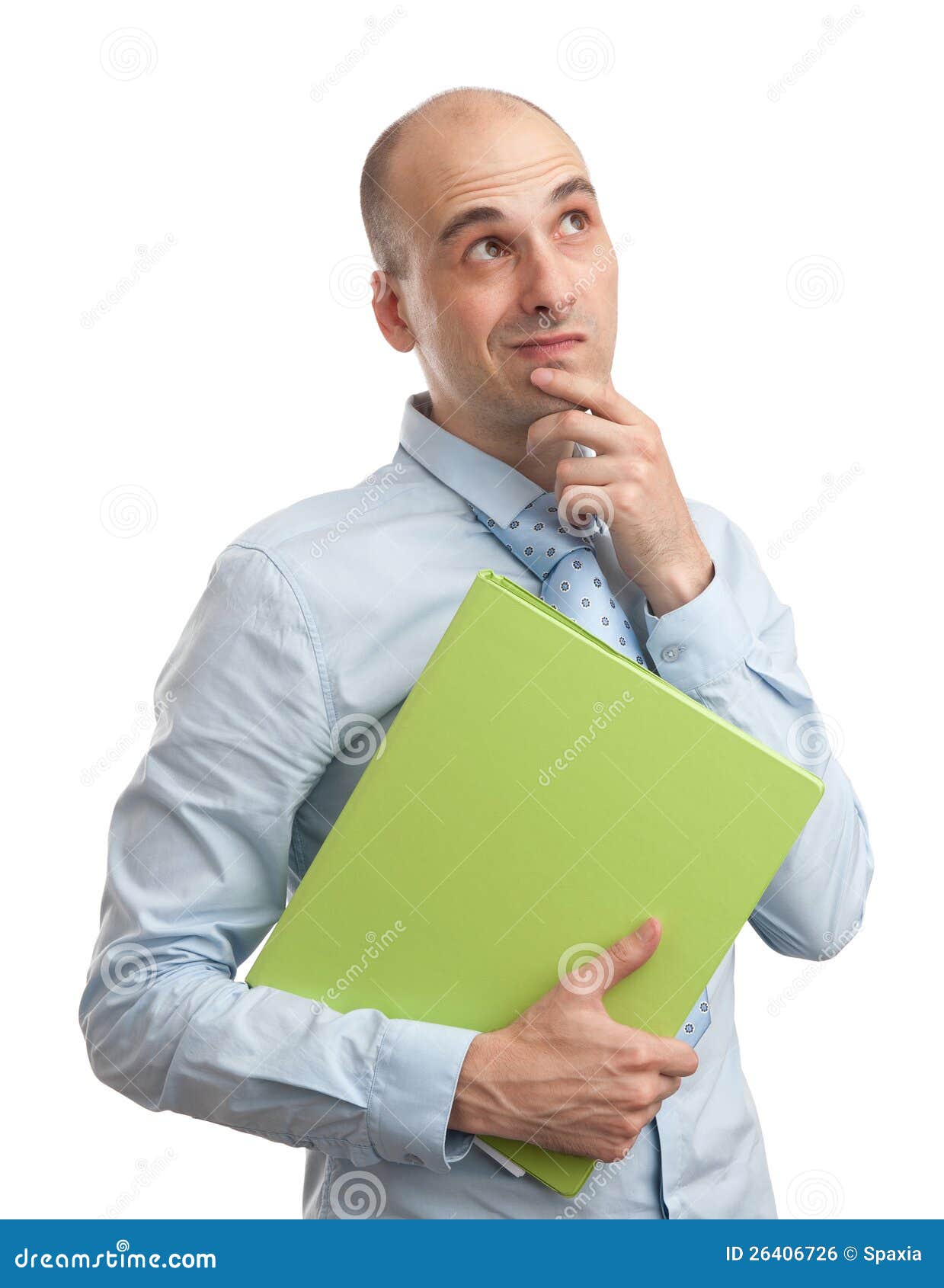 Business Man Looking Up and Thinking Stock Photo - Image of person ...