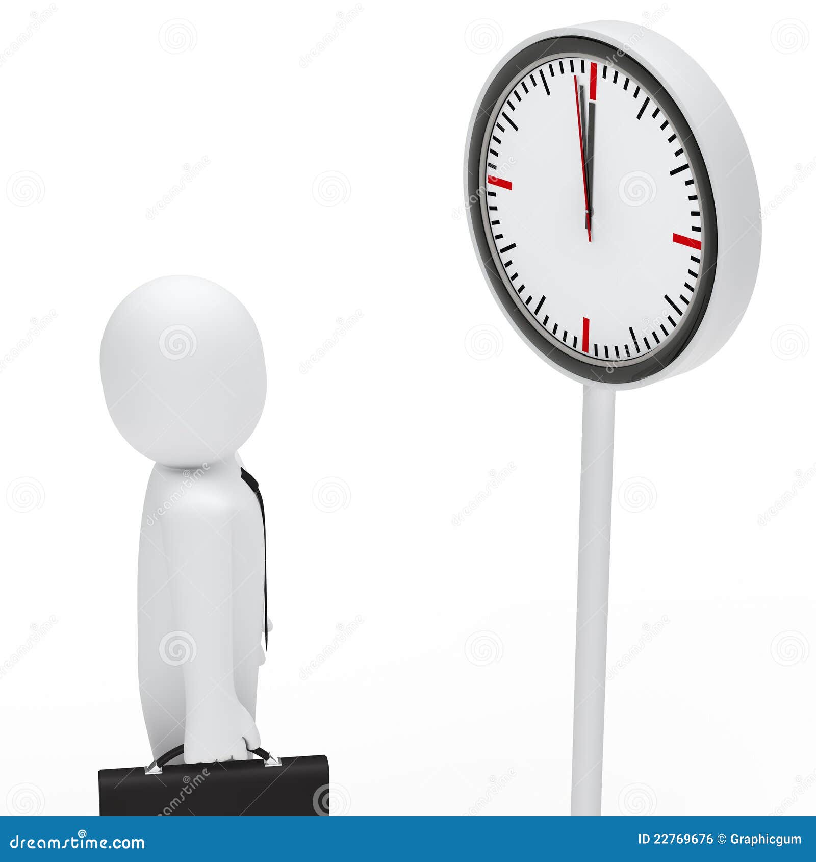 Business man looks time stock illustration. Illustration of celebration ...