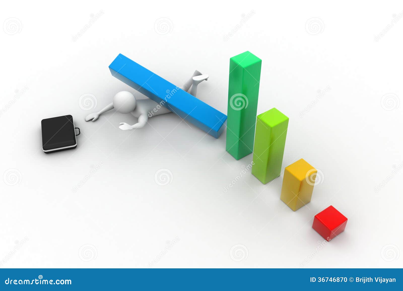 Business Man in Loss of Business Stock Illustration - Illustration of ...