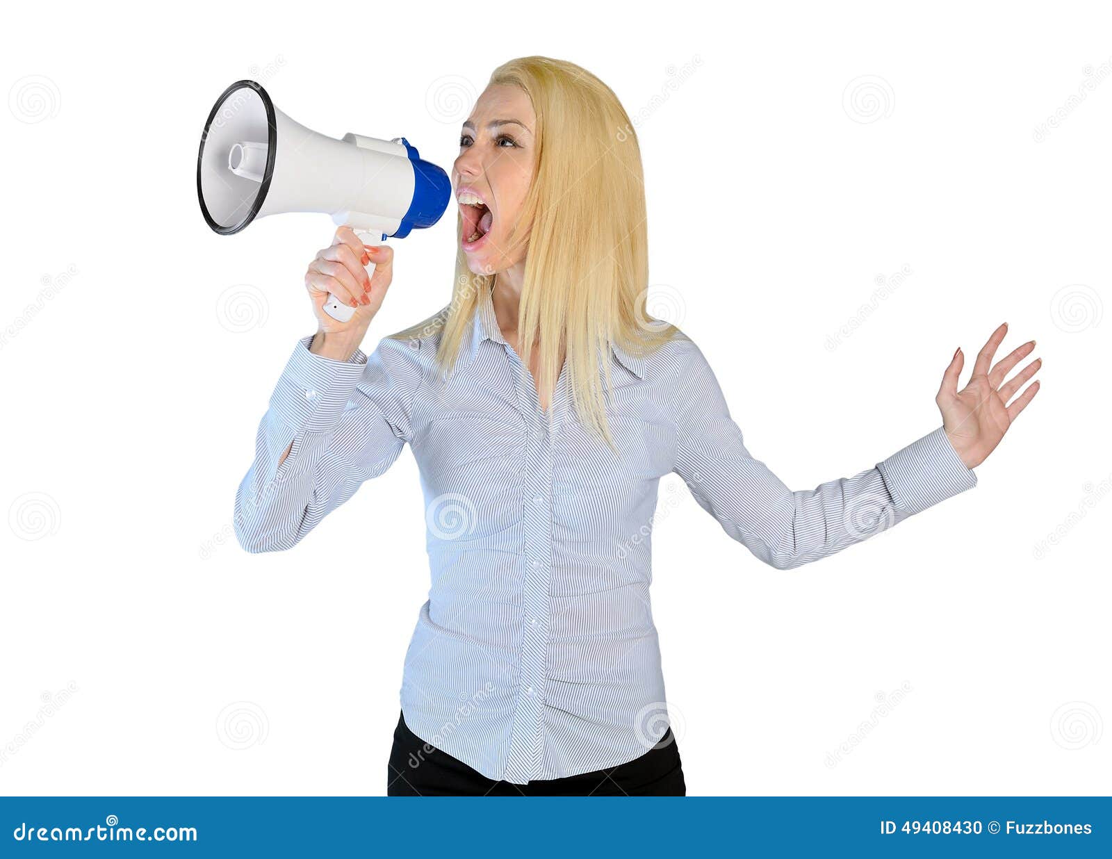 Business Man with Loudspeaker Stock Photo - Image of people, business ...